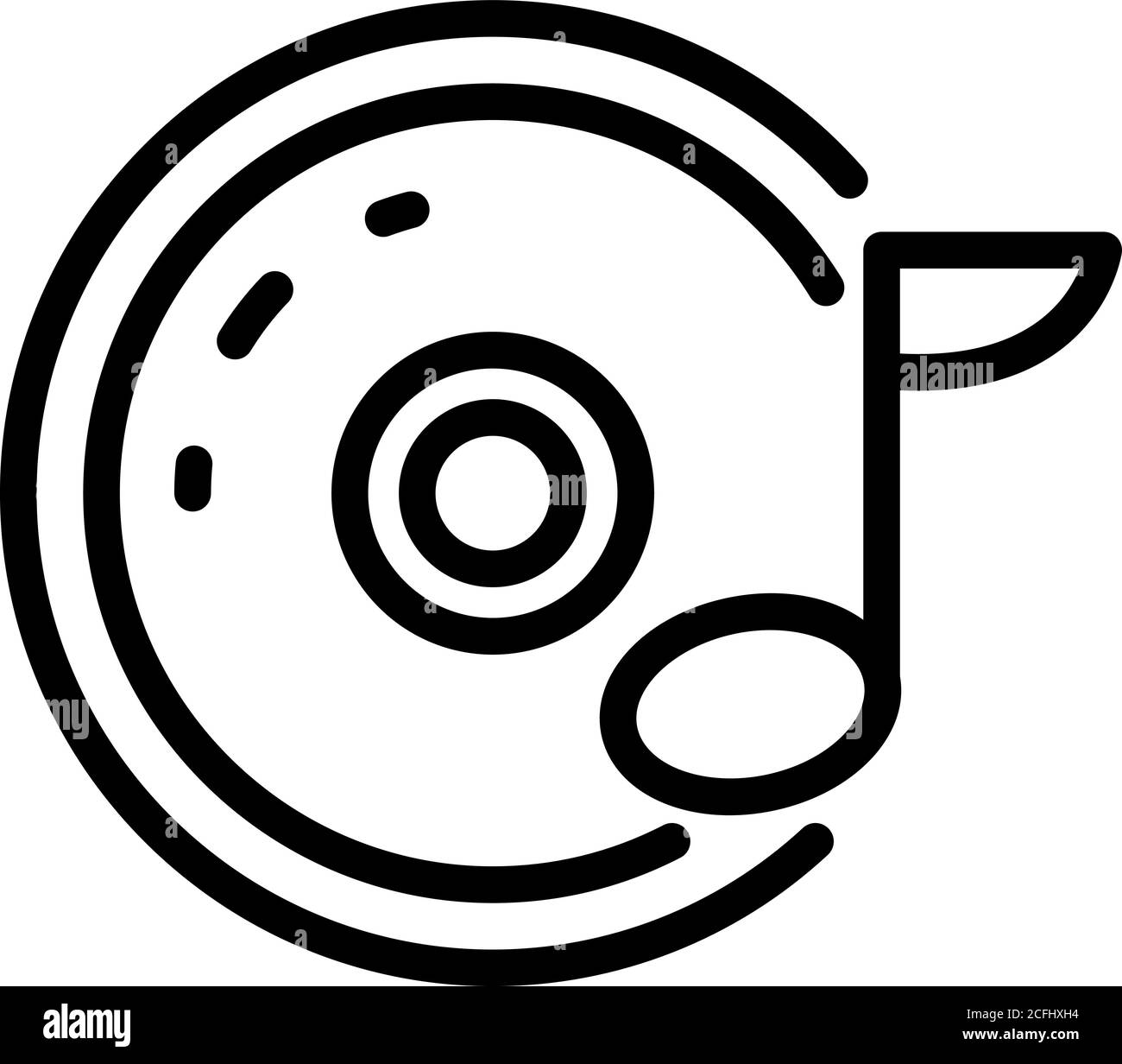 Music cd icon, outline style Stock Vector Image & Art - Alamy