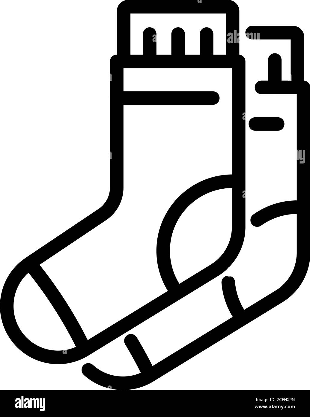 Natural pair socks icon, outline style Stock Vector Image & Art - Alamy