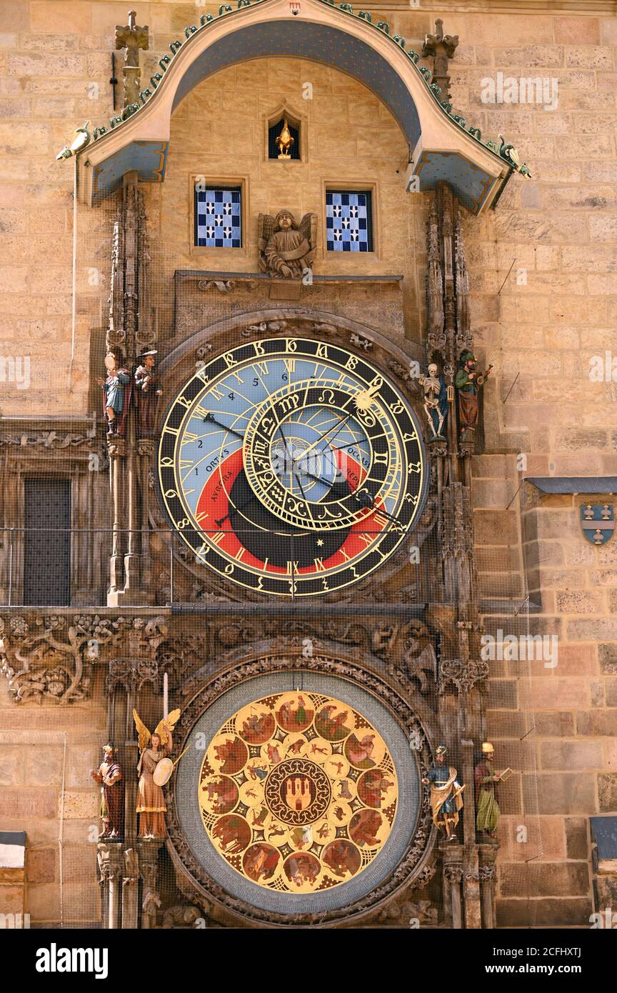 Prague astronomical clock detail figures hi-res stock photography and ...