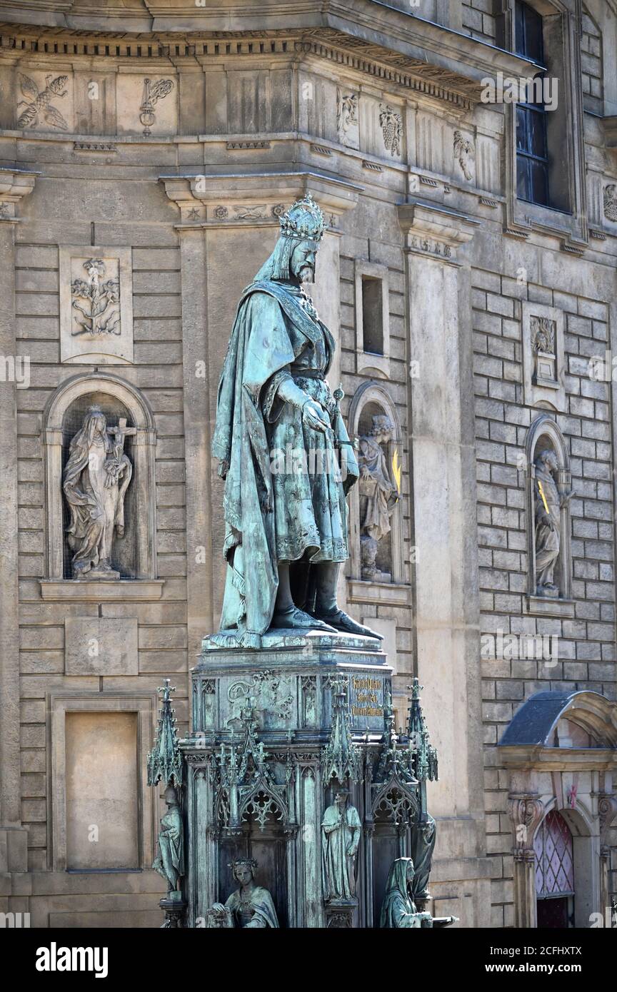 King Charles the fourth monument in Prague Czech republic Stock Photo ...