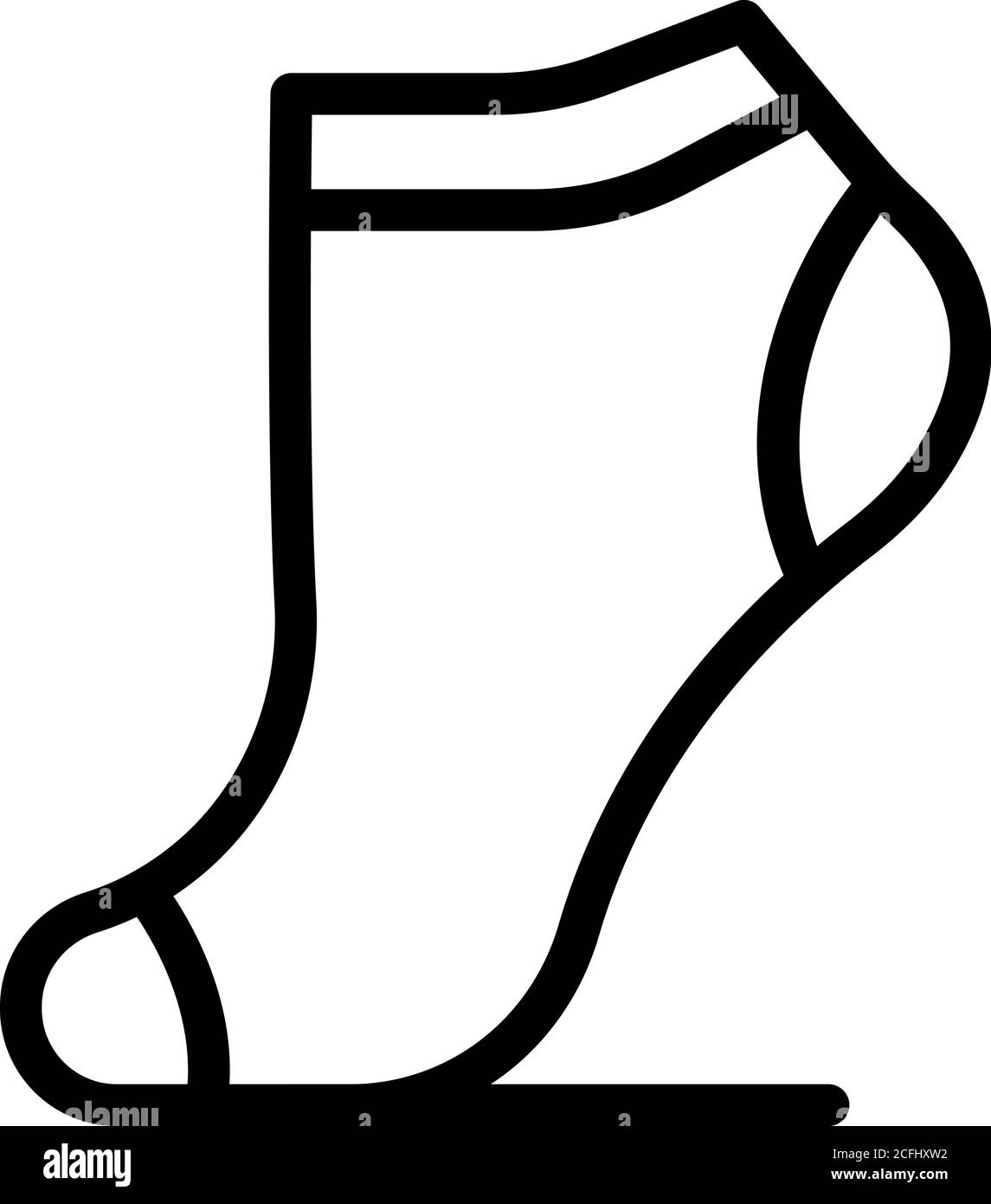 Striped sock icon outline Cut Out Stock Images & Pictures - Alamy
