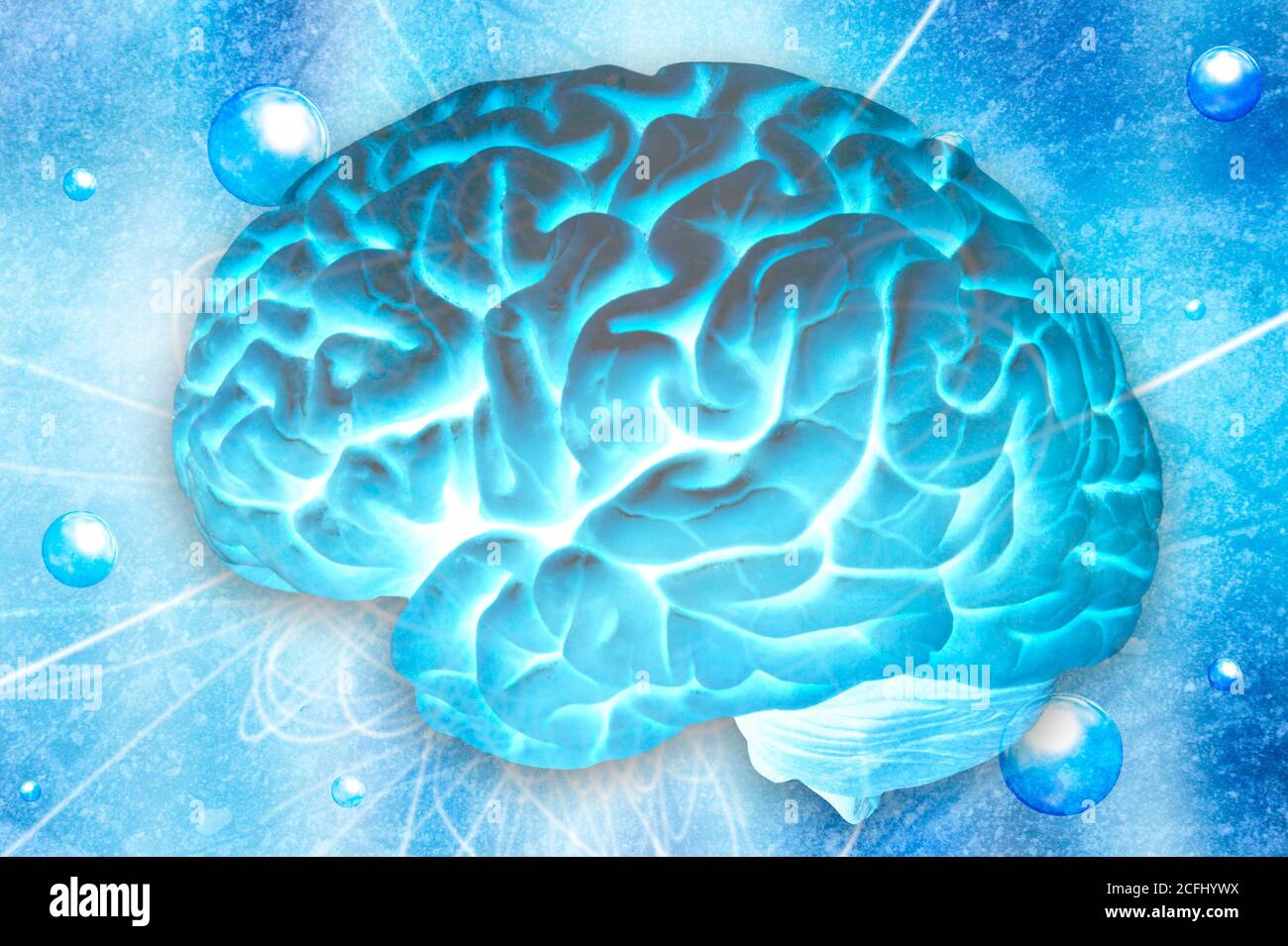 Neuroenhancement of human brain concept Stock Photo - Alamy