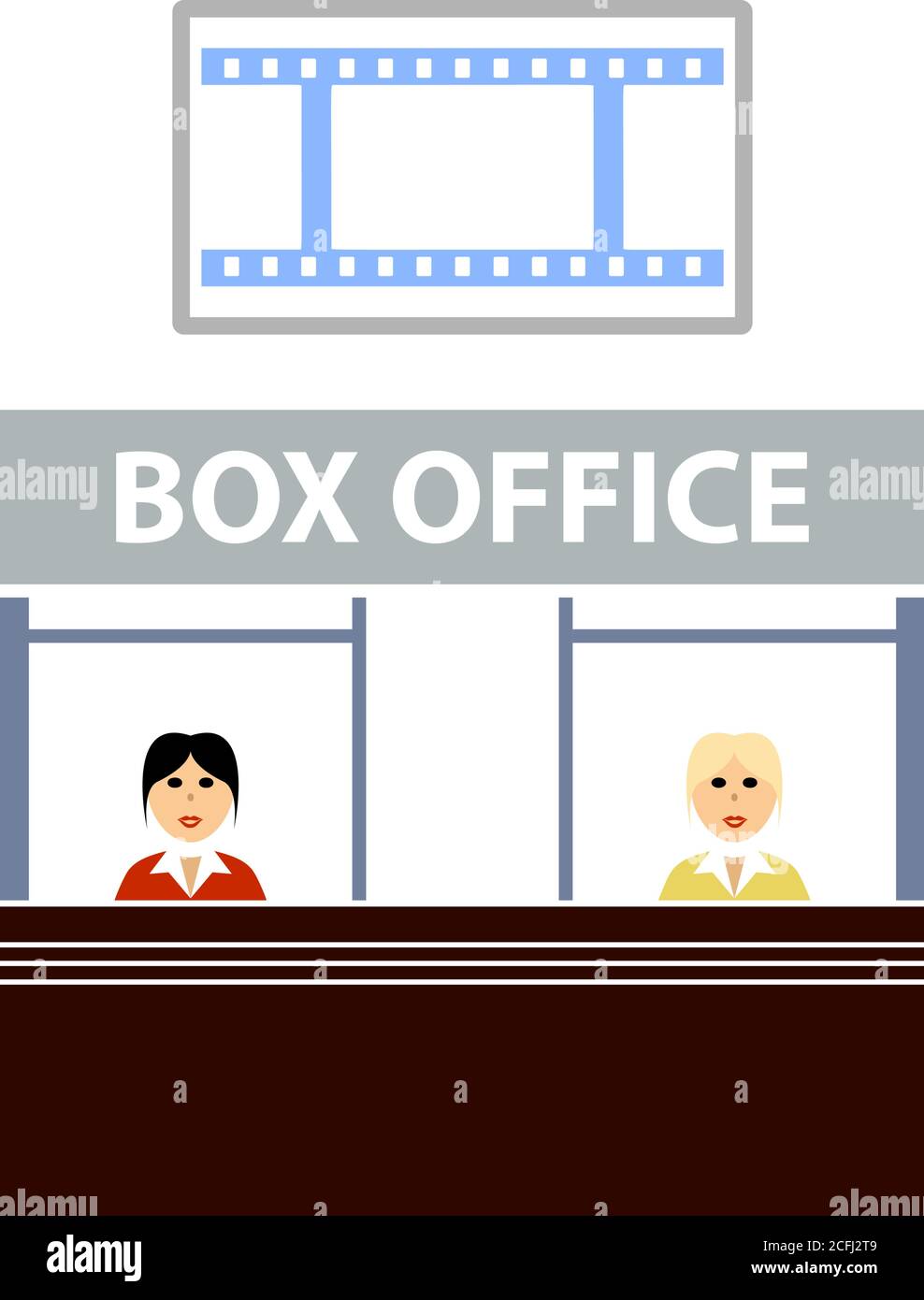 Vintage cinema ticket booth Stock Vector Images - Alamy