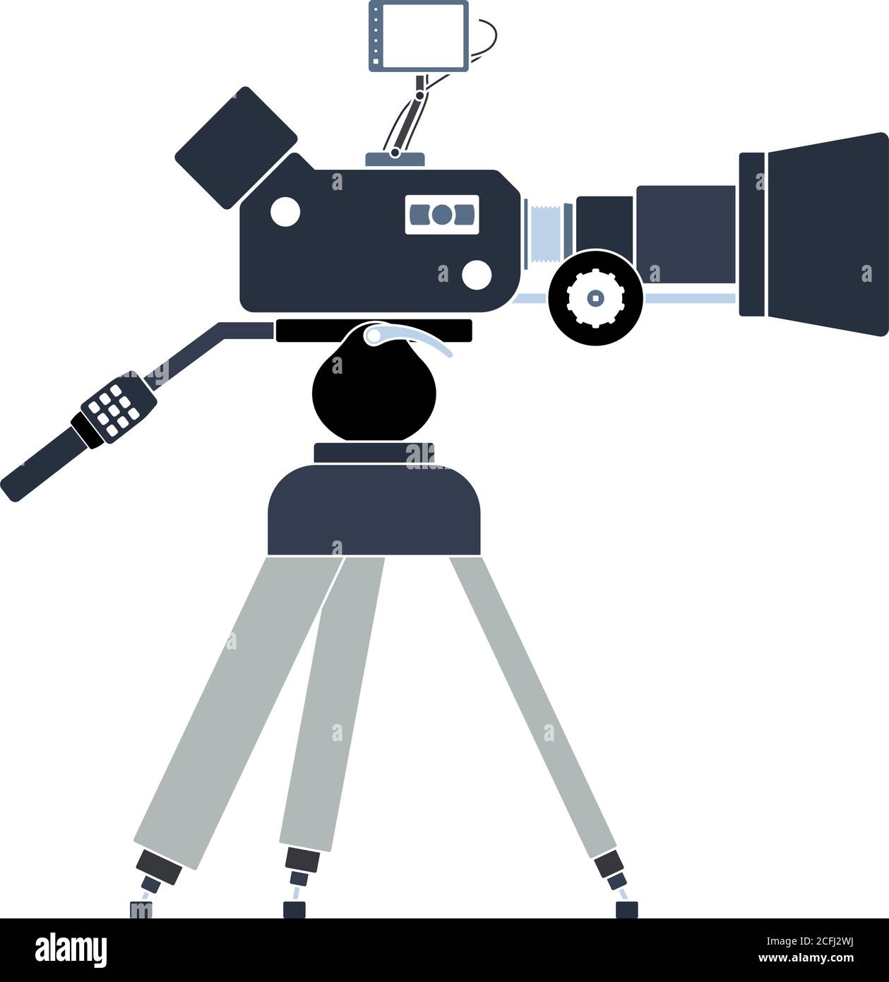 Movie Camera Icon. Flat Color Design. Vector Illustration Stock Vector ...