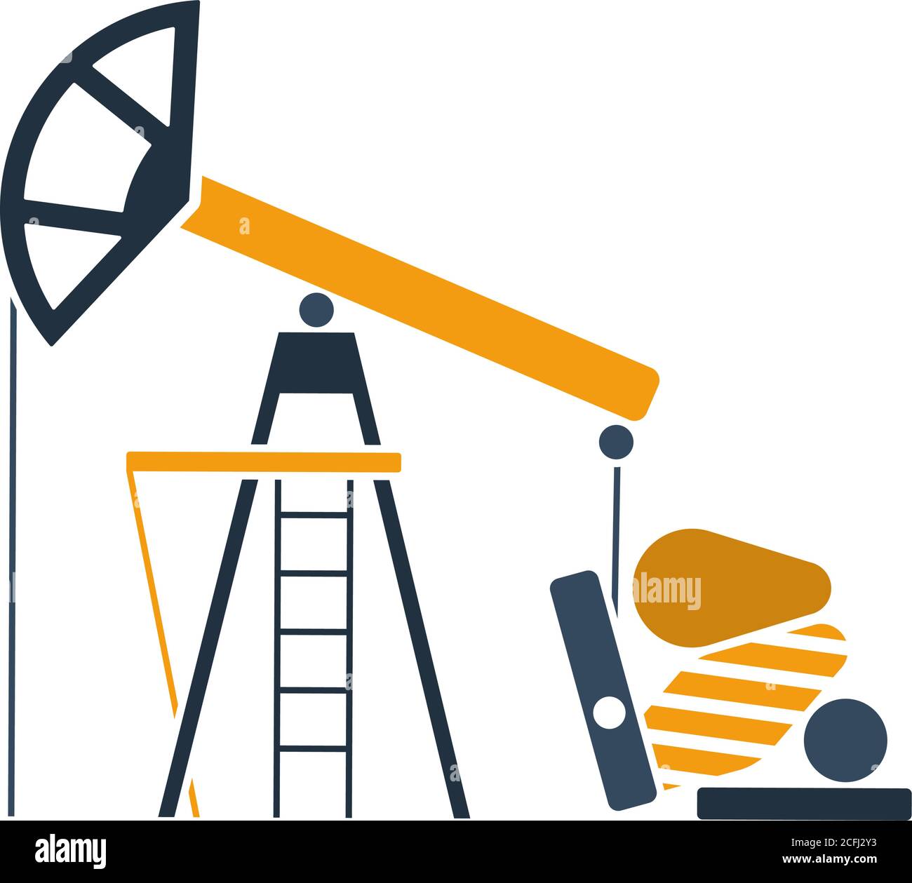 Oilwell vector vectors hi-res stock photography and images - Alamy