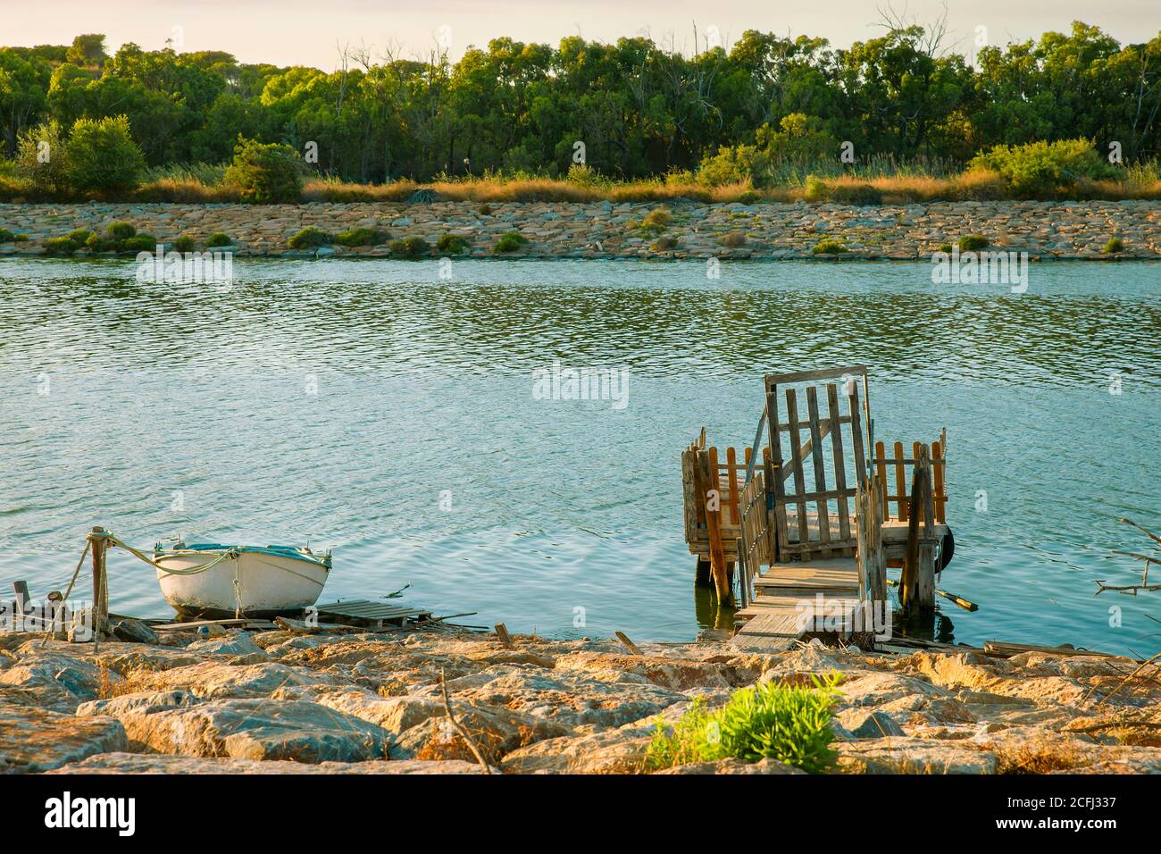 Landscape small river boat hi-res stock photography and images - Alamy