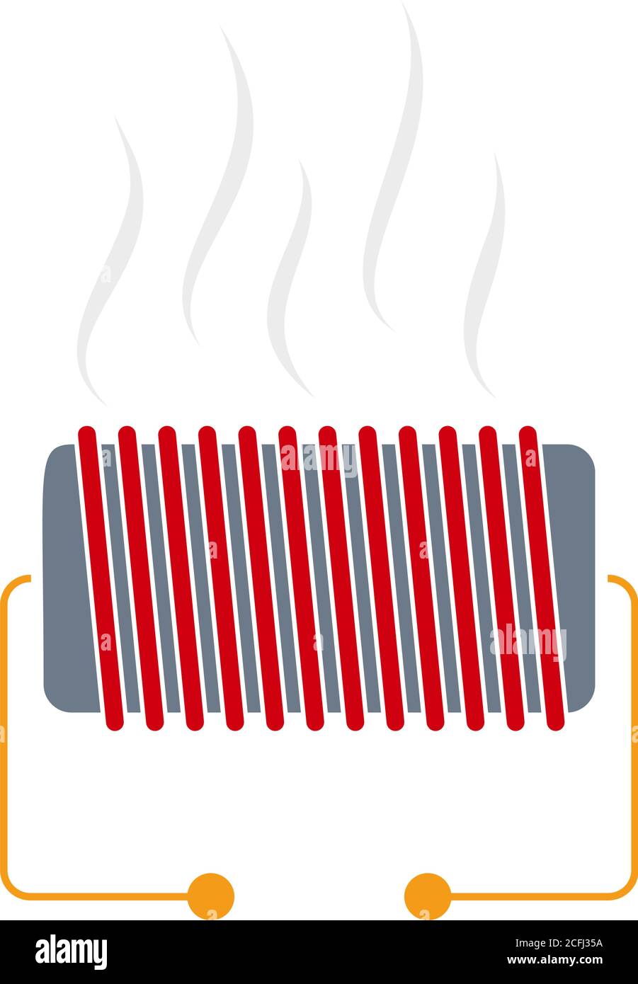 Electrical Heater Icon. Flat Color Design. Vector Illustration Stock ...