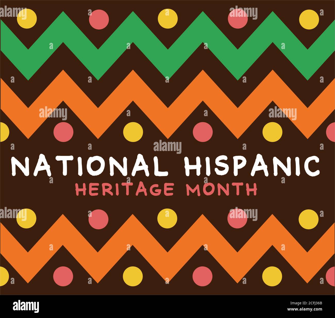 national hispanic heritage lettering with paint frame flat style icon ...