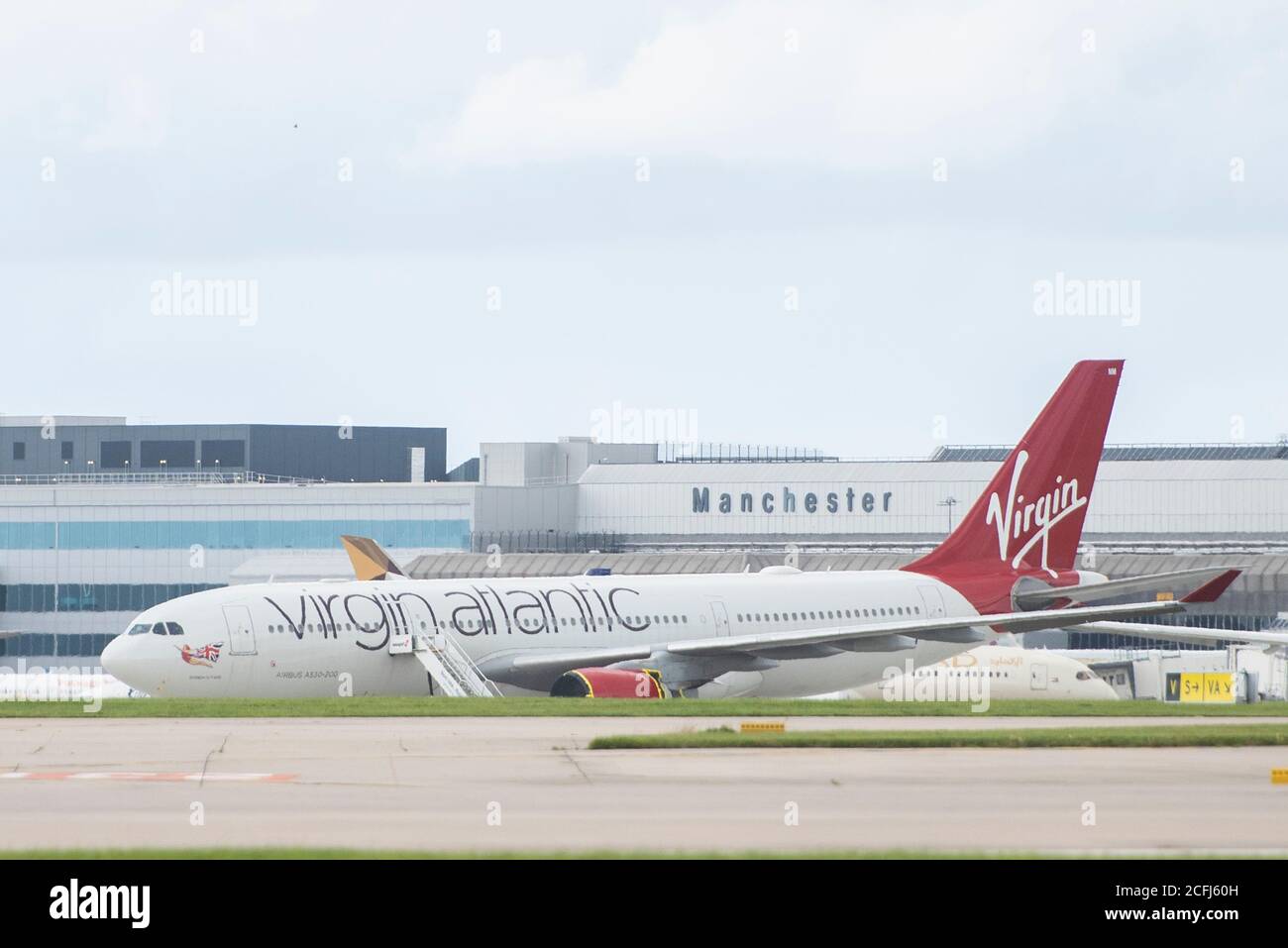 Plane at Manchester Aiport Stock Photo - Alamy