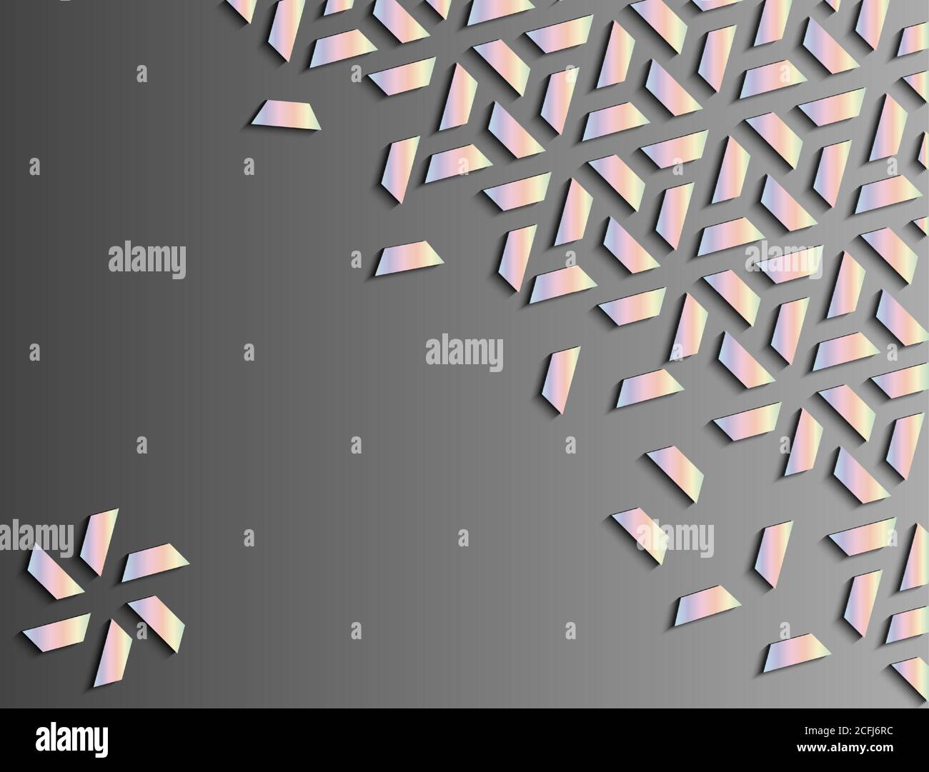 Geometric holographic background. Vector template of modern geometric ...