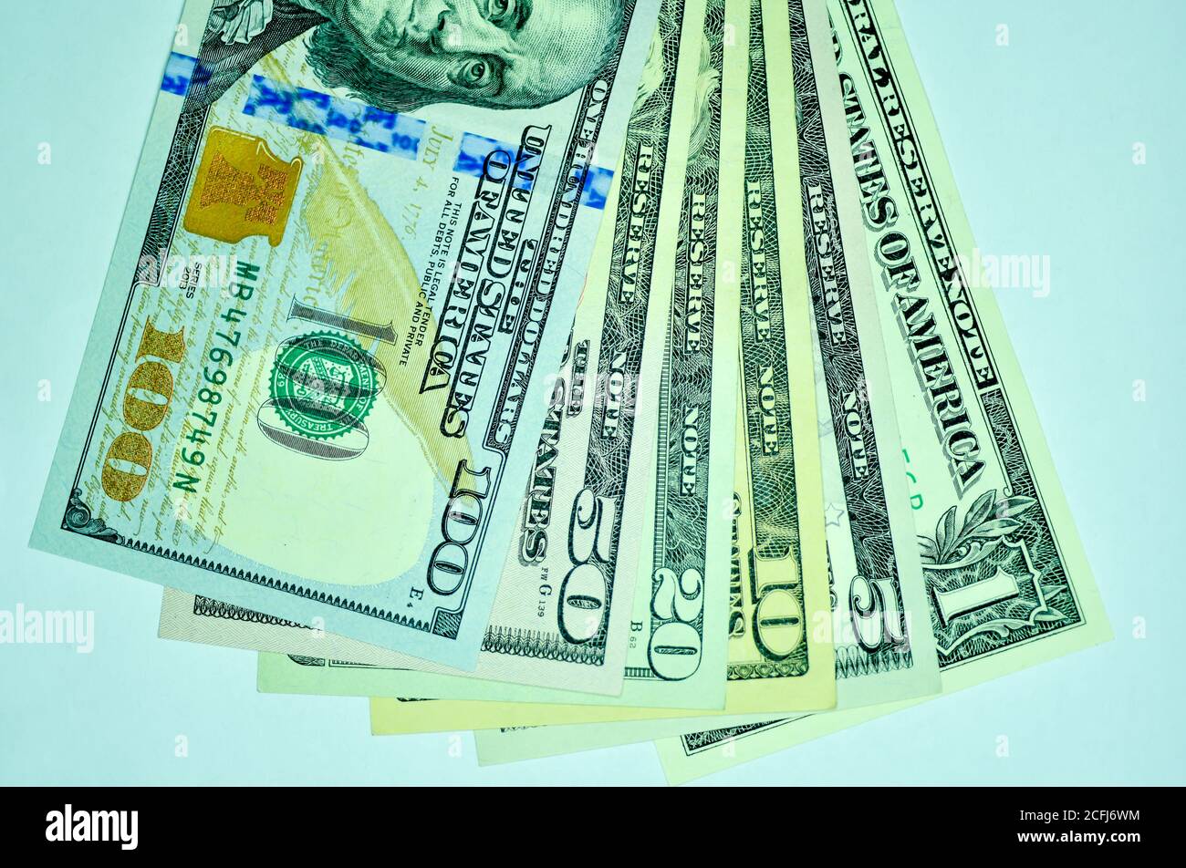 Close-up United State of America Dollar bank notes, USD Currency, USA ...