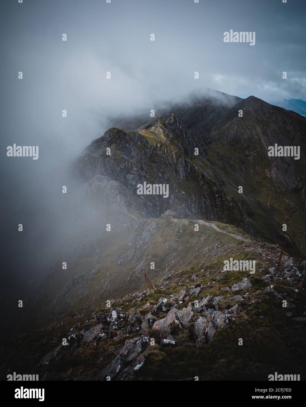 View of the Aonach Eagach Ridge in Glencoe, Scotland Stock Photo - Alamy