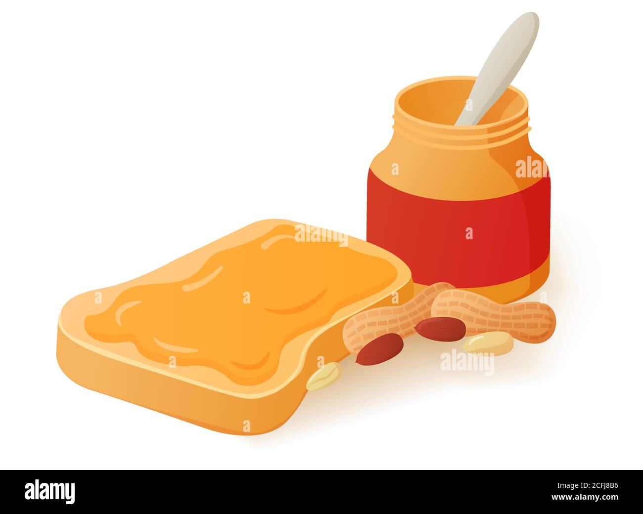 Knife toast butter Stock Vector Images - Alamy