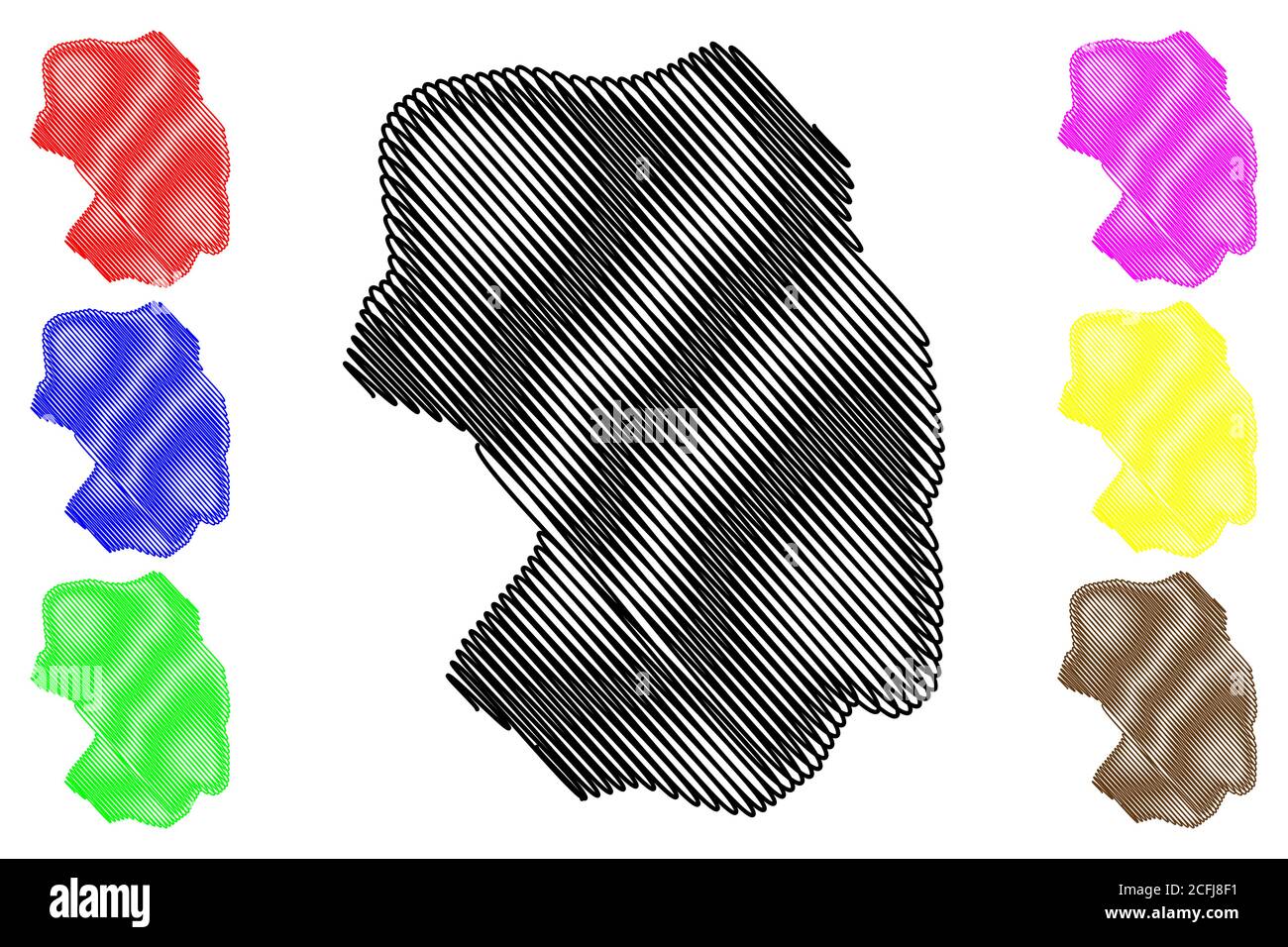 Kirkuk City (Republic of Iraq, Kirkuk Governorate) map vector ...