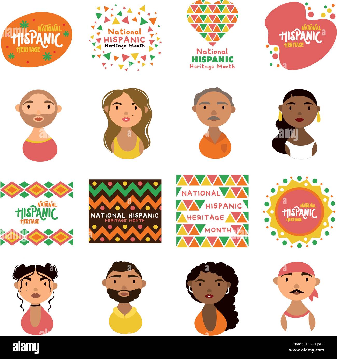 Different Hispanic Icons