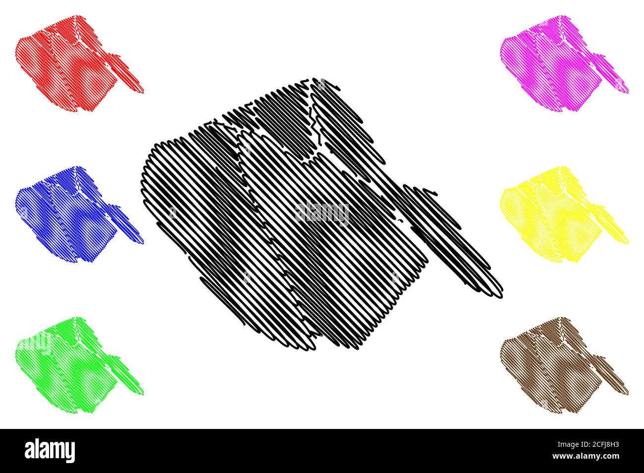 Basra City (Republic of Iraq, Basra Governorate) map vector ...