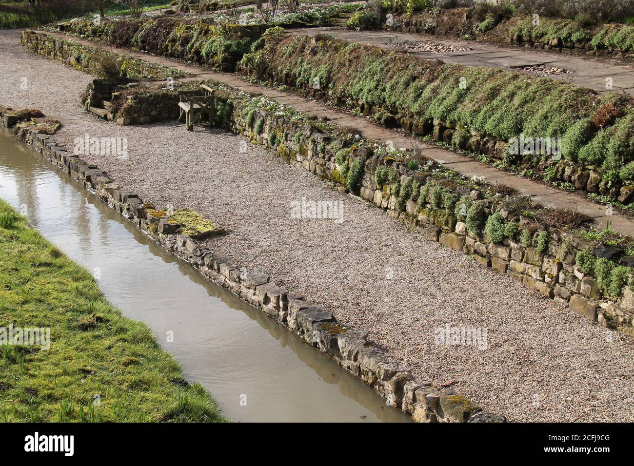The Stone Wall Terraces of a Formal Garden Stock Photo - Alamy