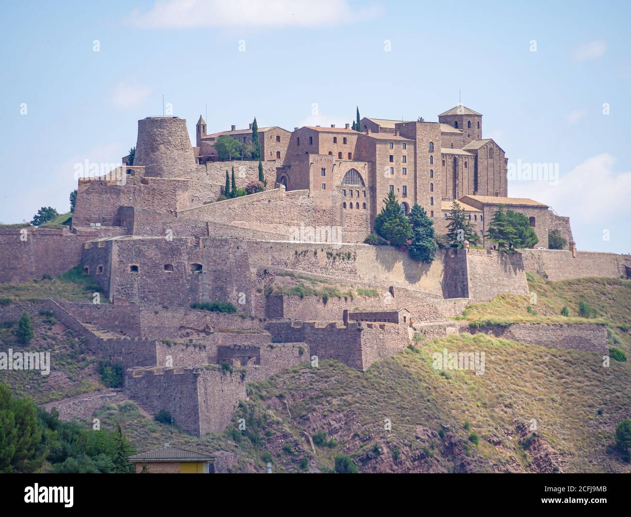 Castle of Cardona, Spain. Close up view. Romanesque and Gothic style ...