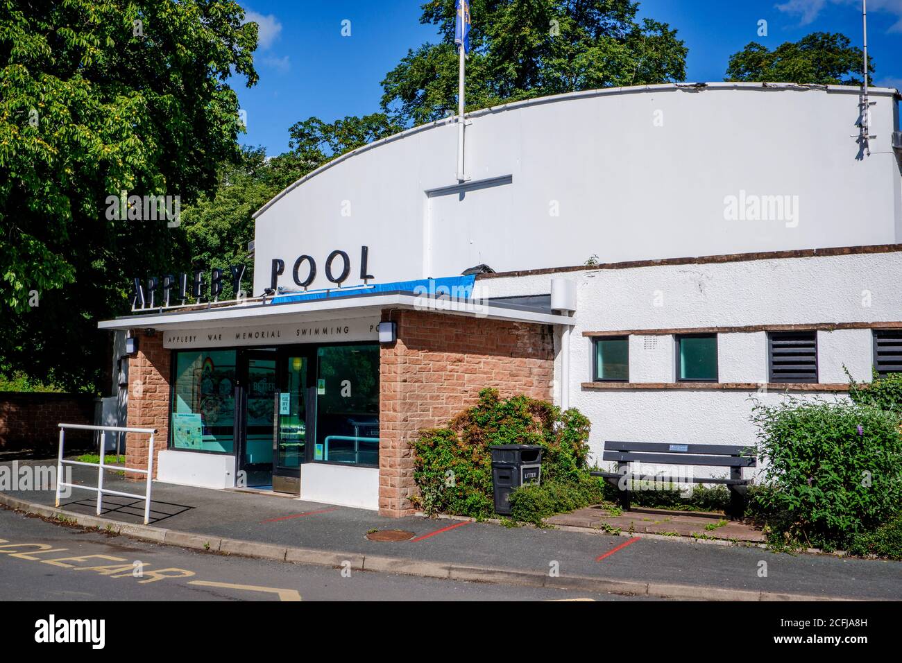 Appleby UK 28th Aug 2020 The public swimming pool at Appleby Cumbria UK ...
