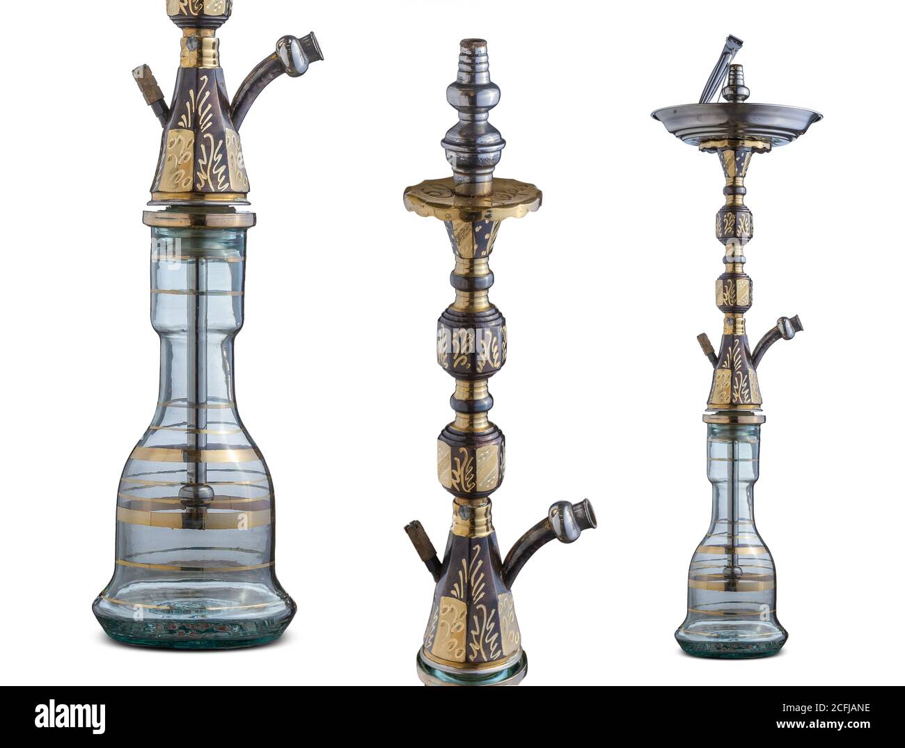 Traditional hookah set, isolated on white background Stock Photo - Alamy