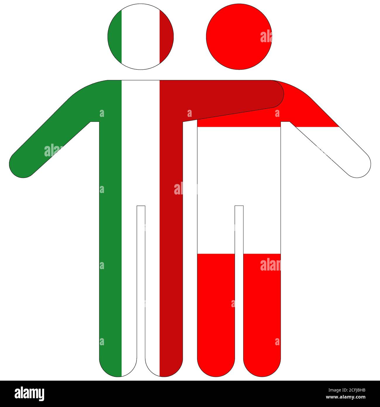Italy - Austria / friendship concept on white background Stock Photo ...