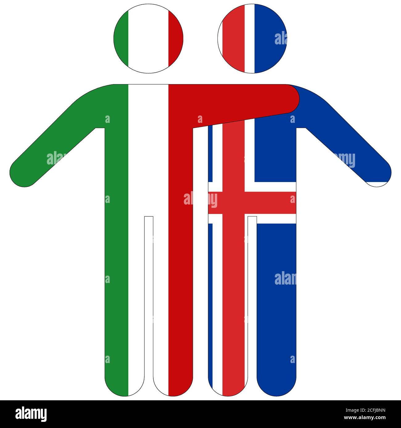 Italy - Iceland / friendship concept on white background Stock Photo ...