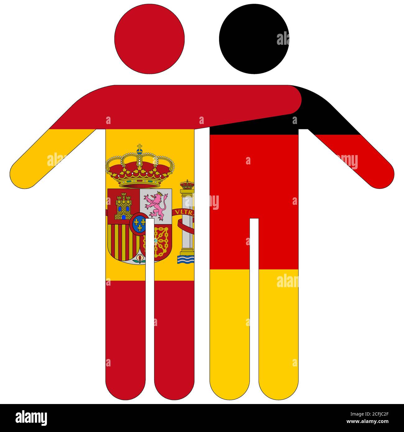 Spain - Germany / friendship concept on white background Stock Photo ...