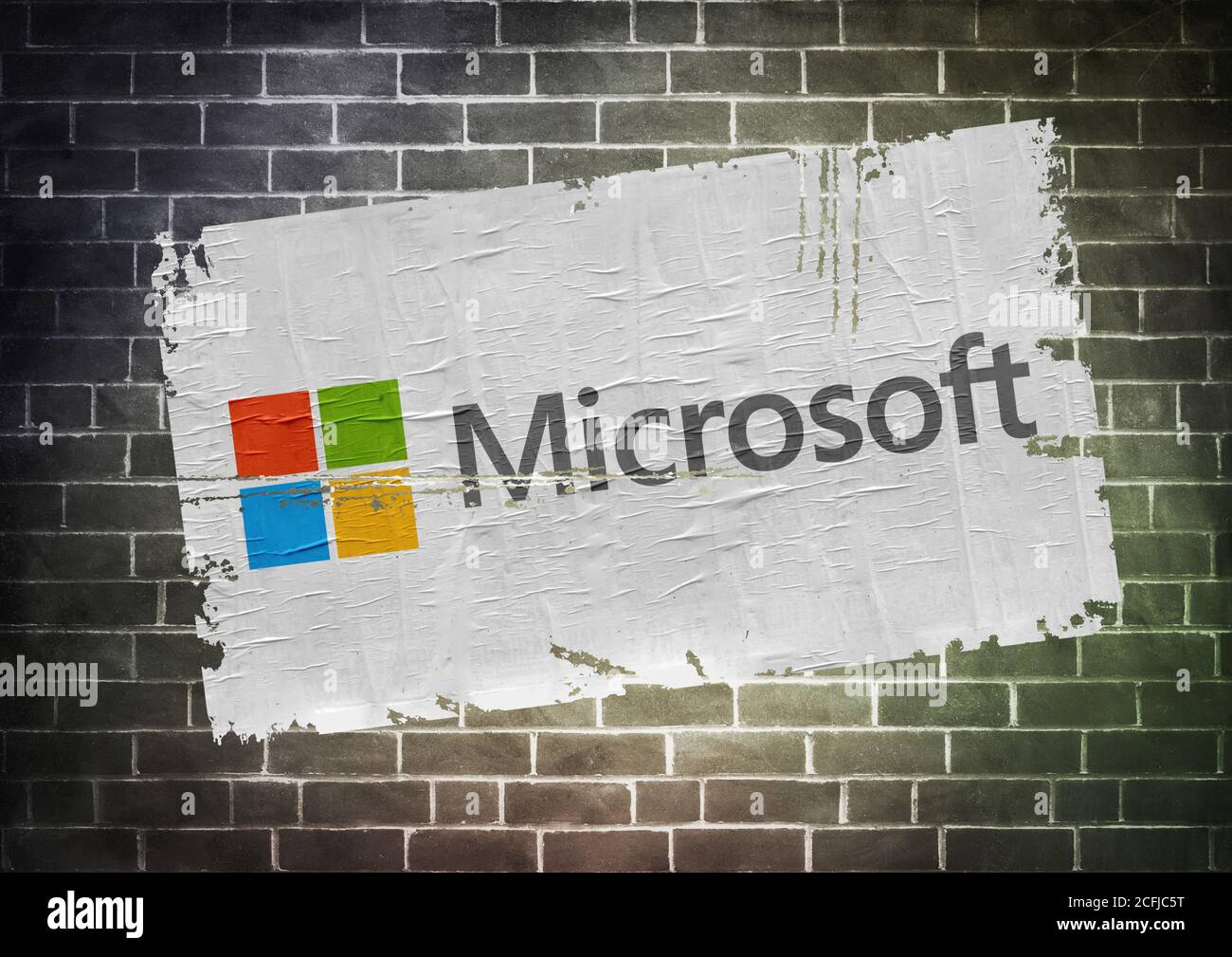 Bill gates with the microsoft logo hi-res stock photography and images ...