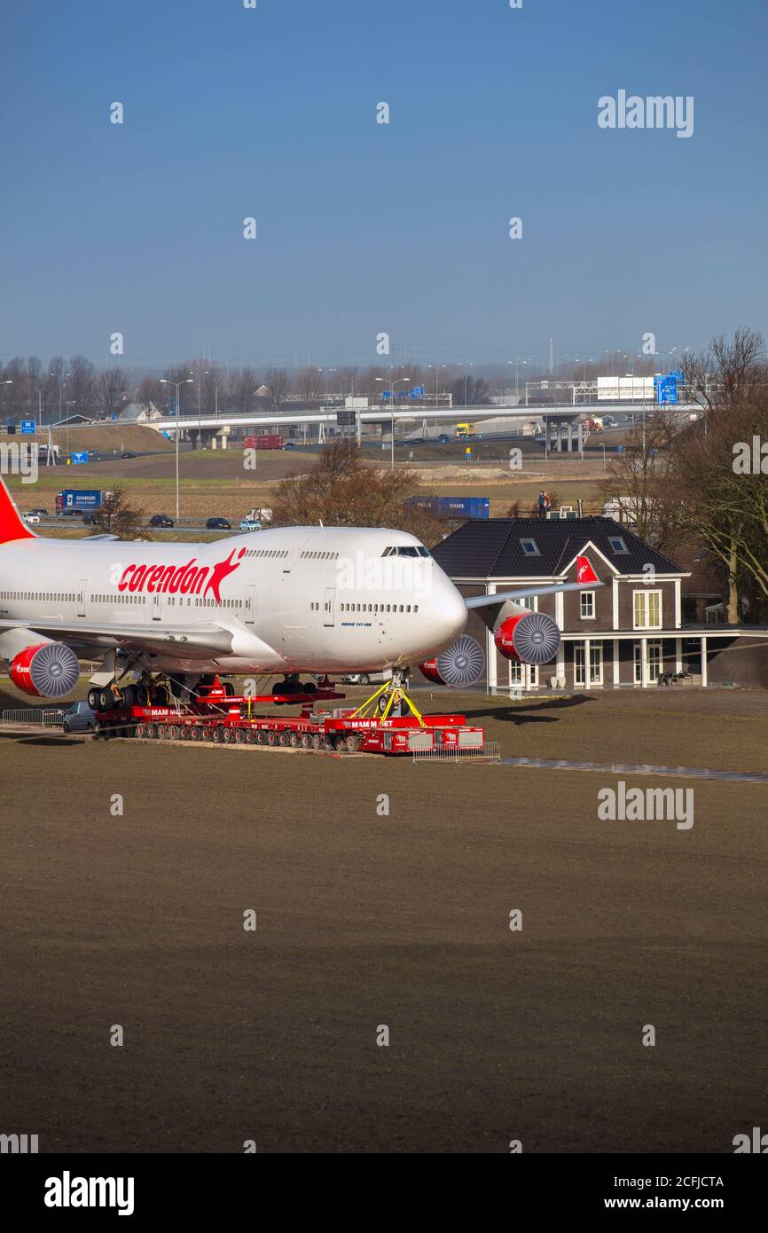The Netherlands, Badhoevedorp. Former KLM Boeing 747-400 being ...