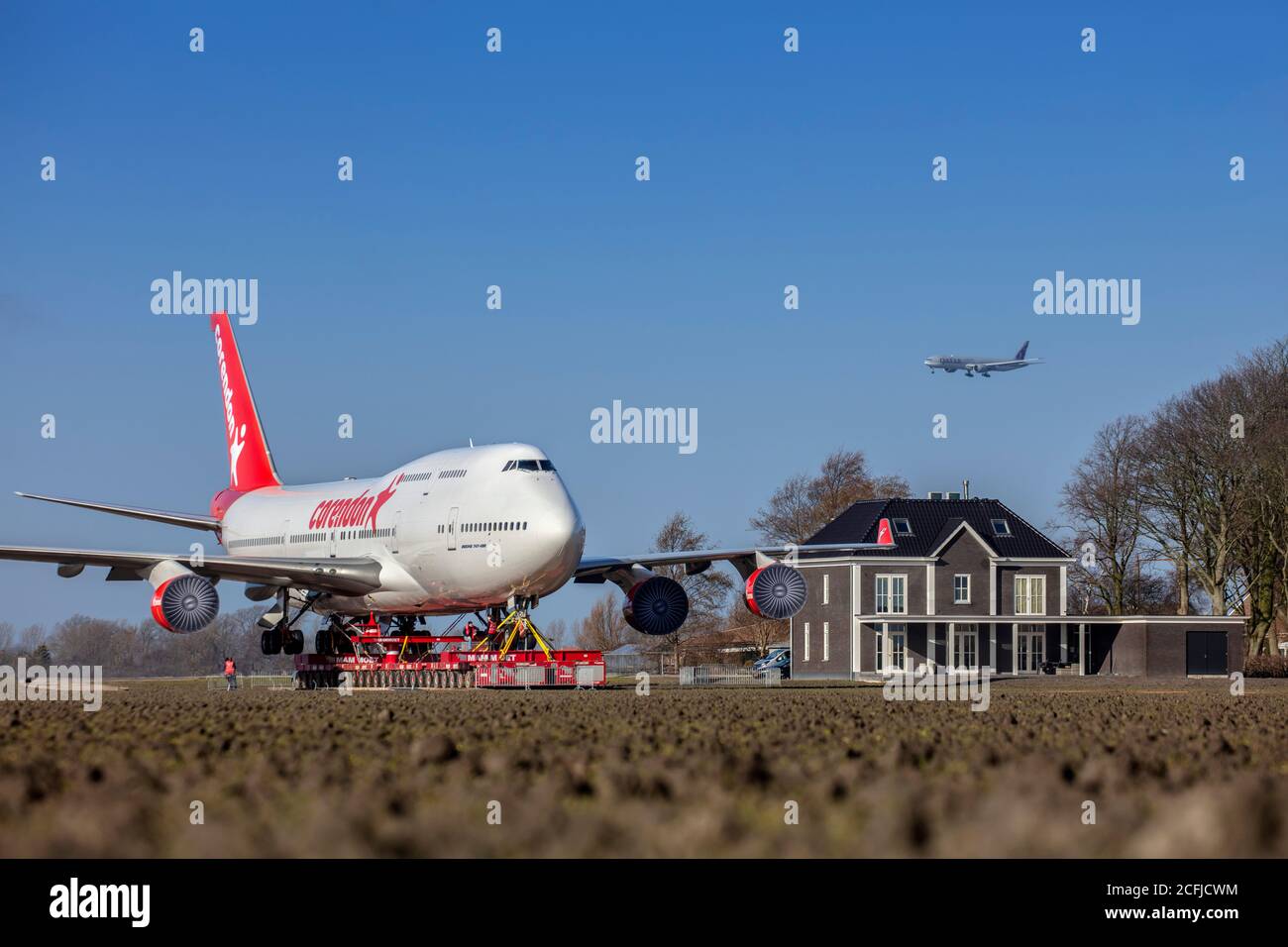 The Netherlands, Badhoevedorp. Former KLM Boeing 747-400 being ...