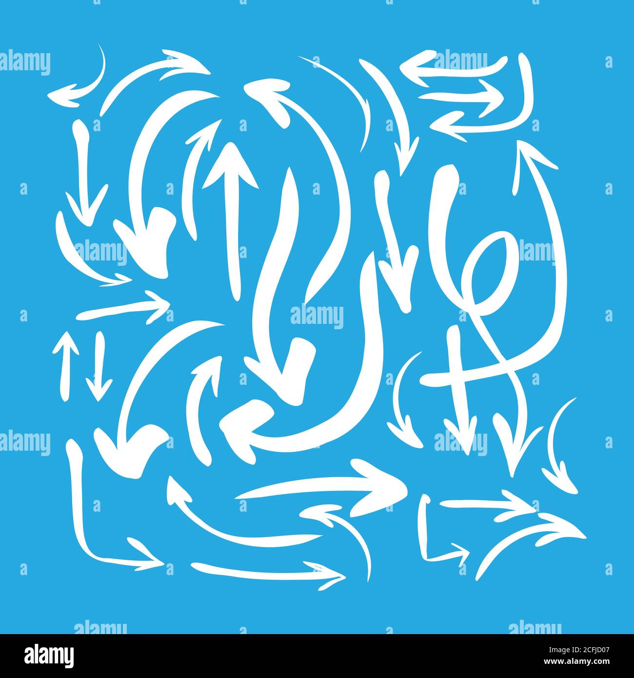 set of handrawn arrow for creative design element. Vector illustration ...