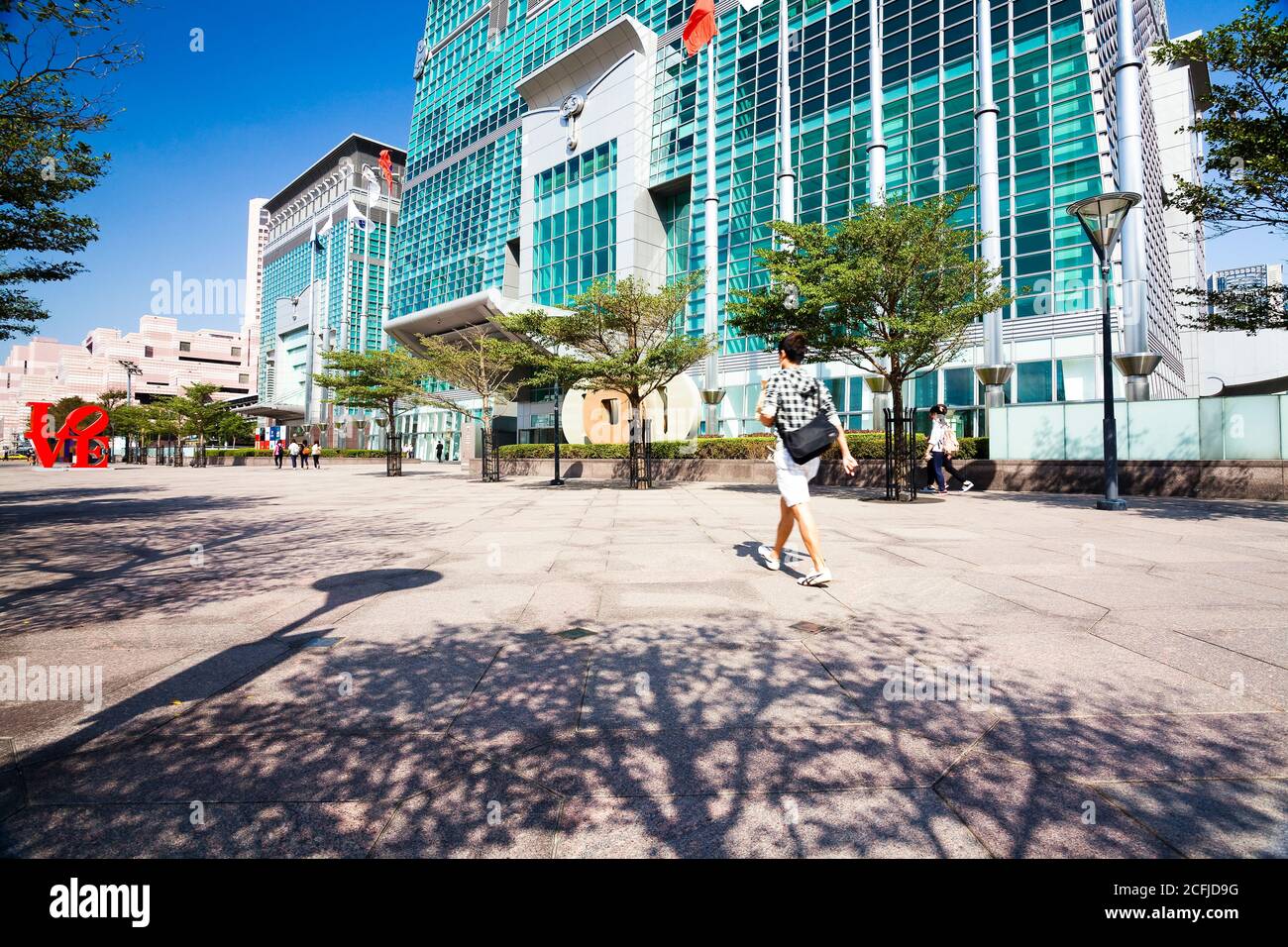 Taipei 101 skyscrapers in Taipei, Taiwan. the Xinyi District is a prime ...