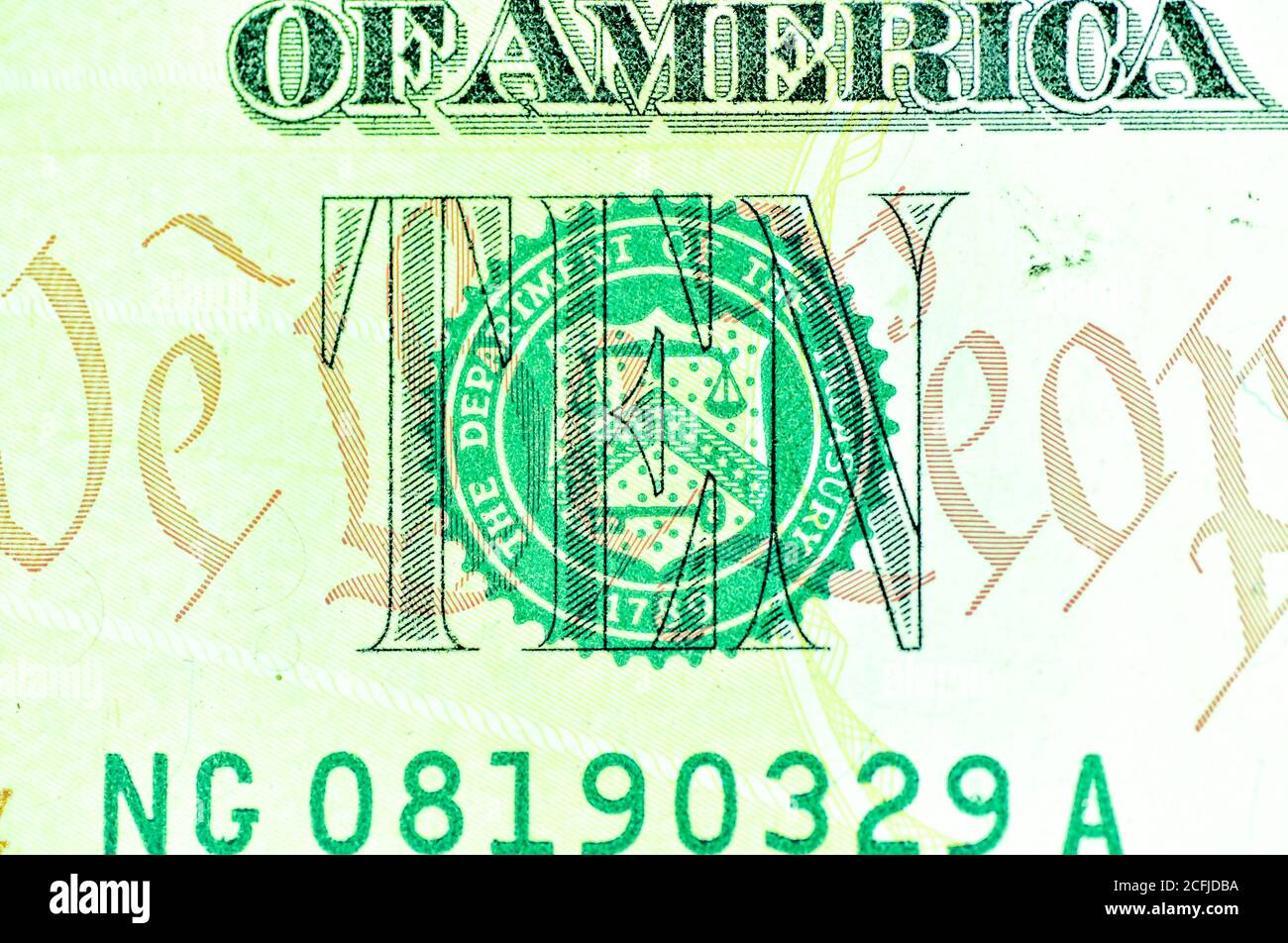 Close-up United State of America Dollar bank notes, USD Currency, USA ...