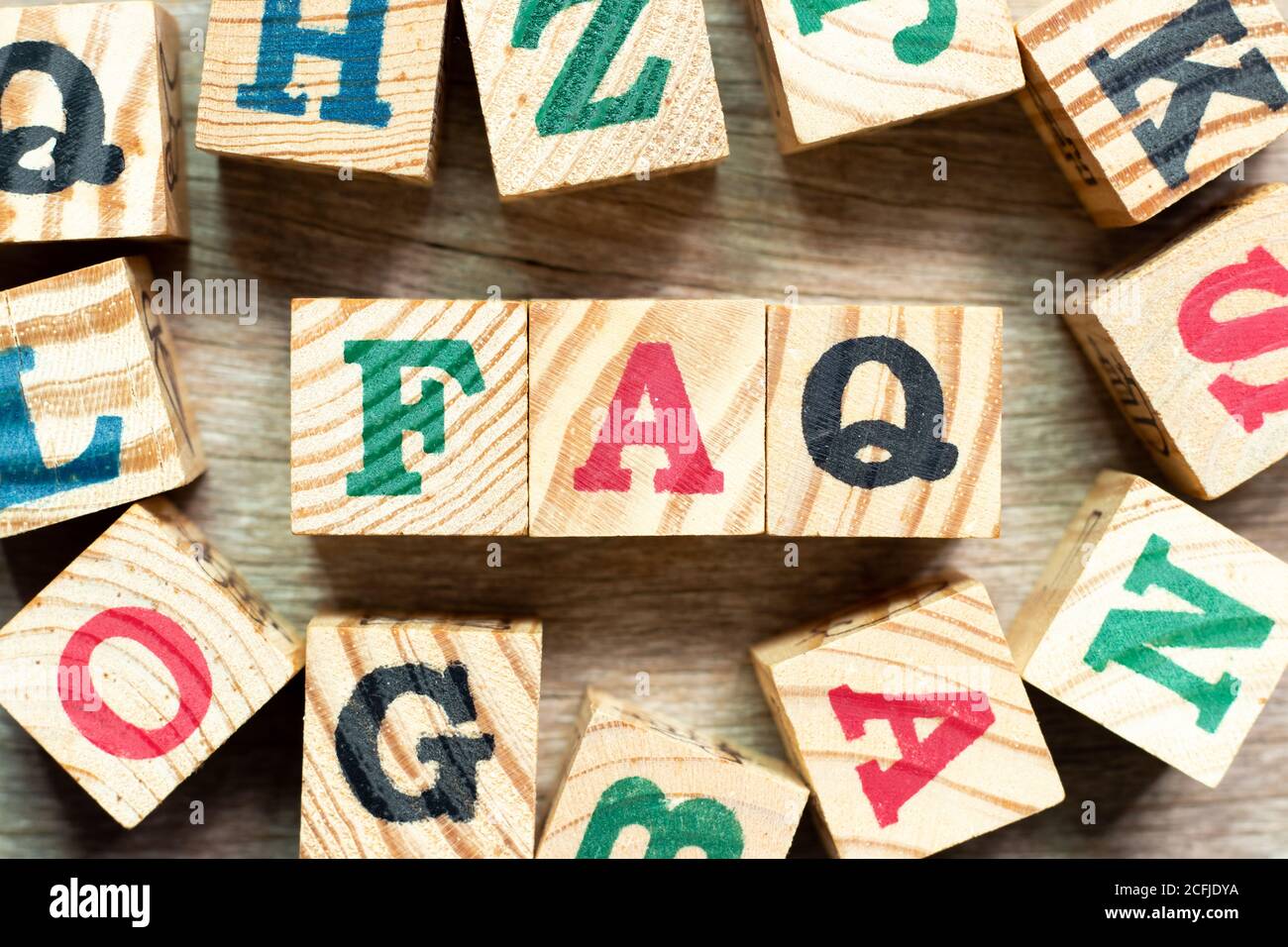 Alphabet letter block in word FAQ (Abbreviation of Frequently Asked ...