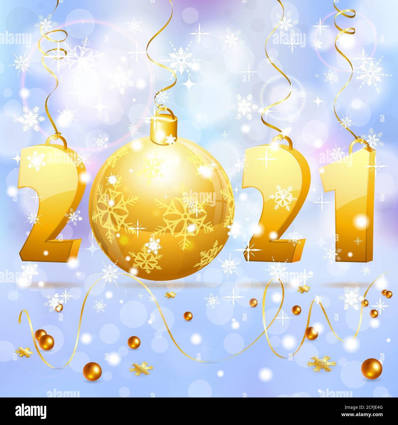 New year 2021 3d Stock Vector Images - Alamy
