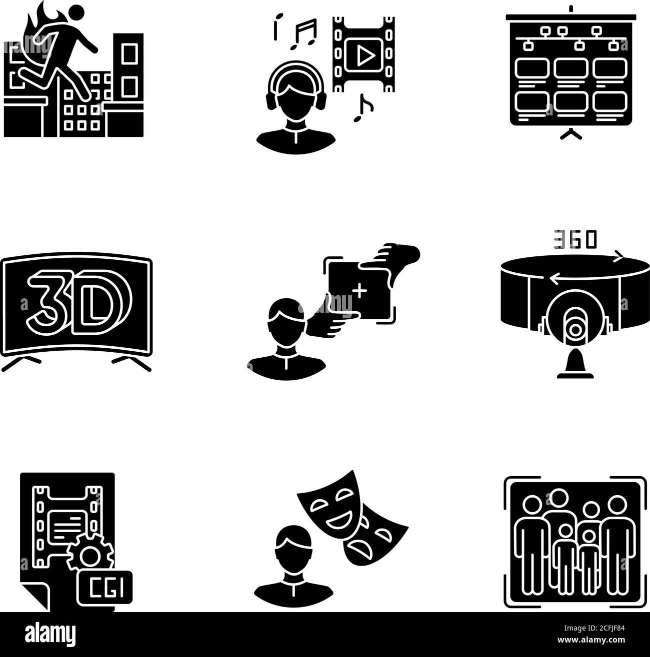 Musical filmmaking Stock Vector Images - Alamy