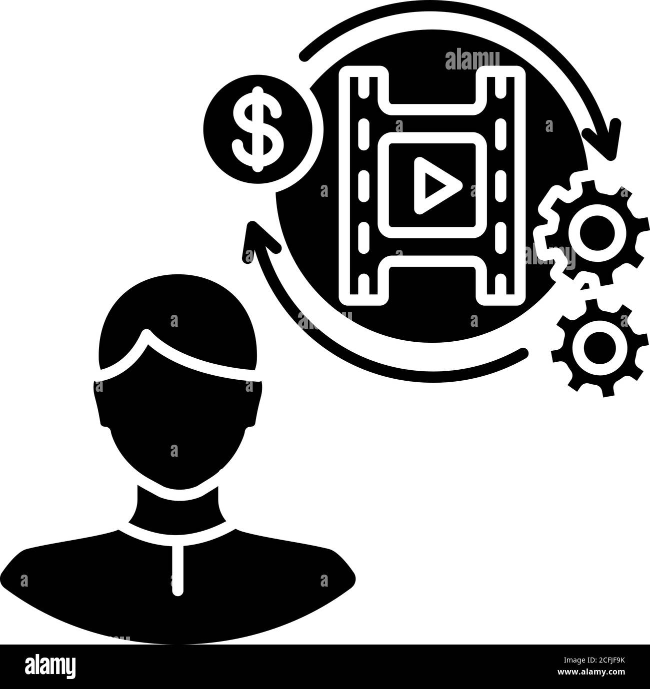 Producer black glyph icon Stock Vector Image & Art - Alamy
