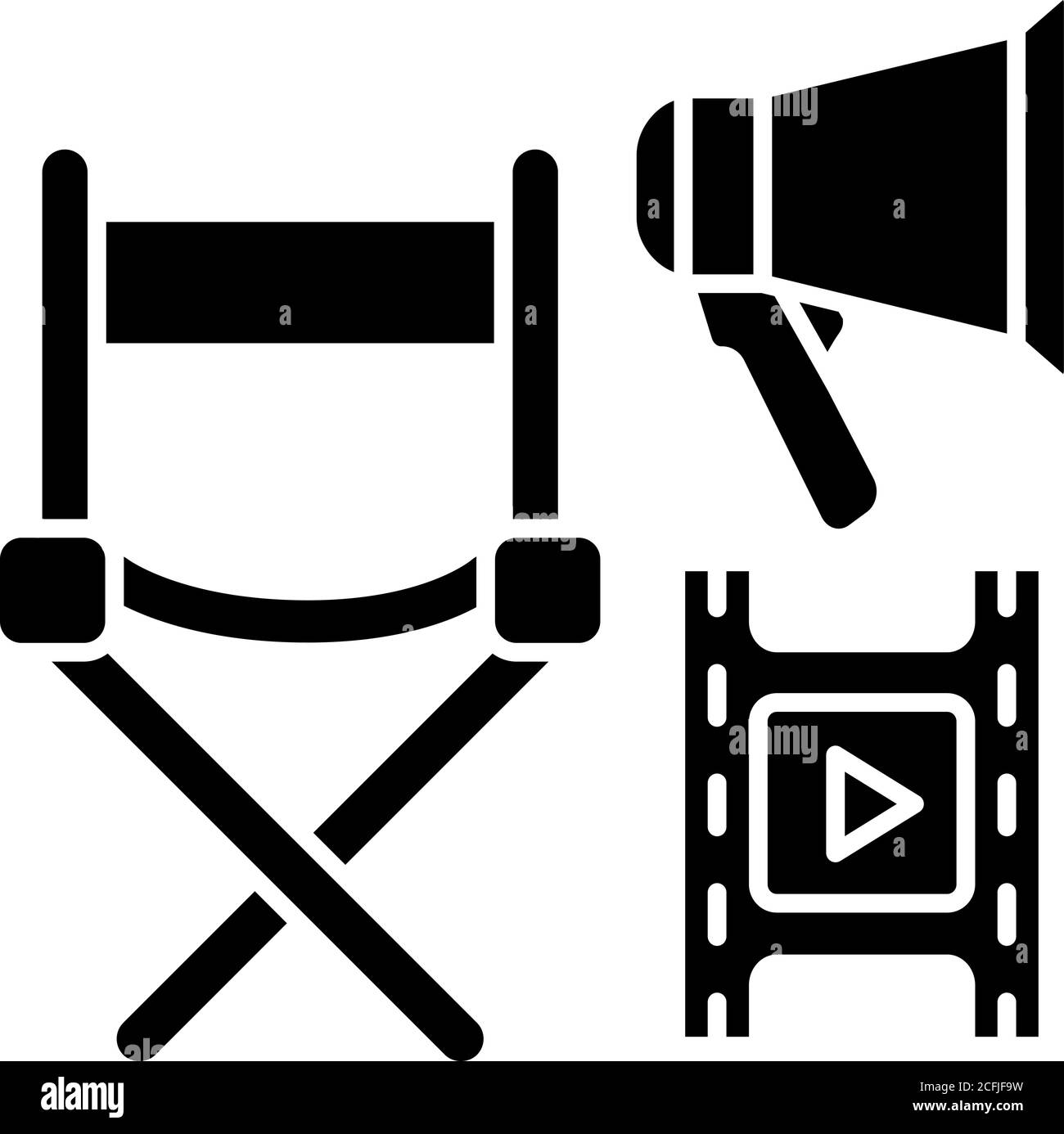 Film director black glyph icon Stock Vector Image & Art - Alamy