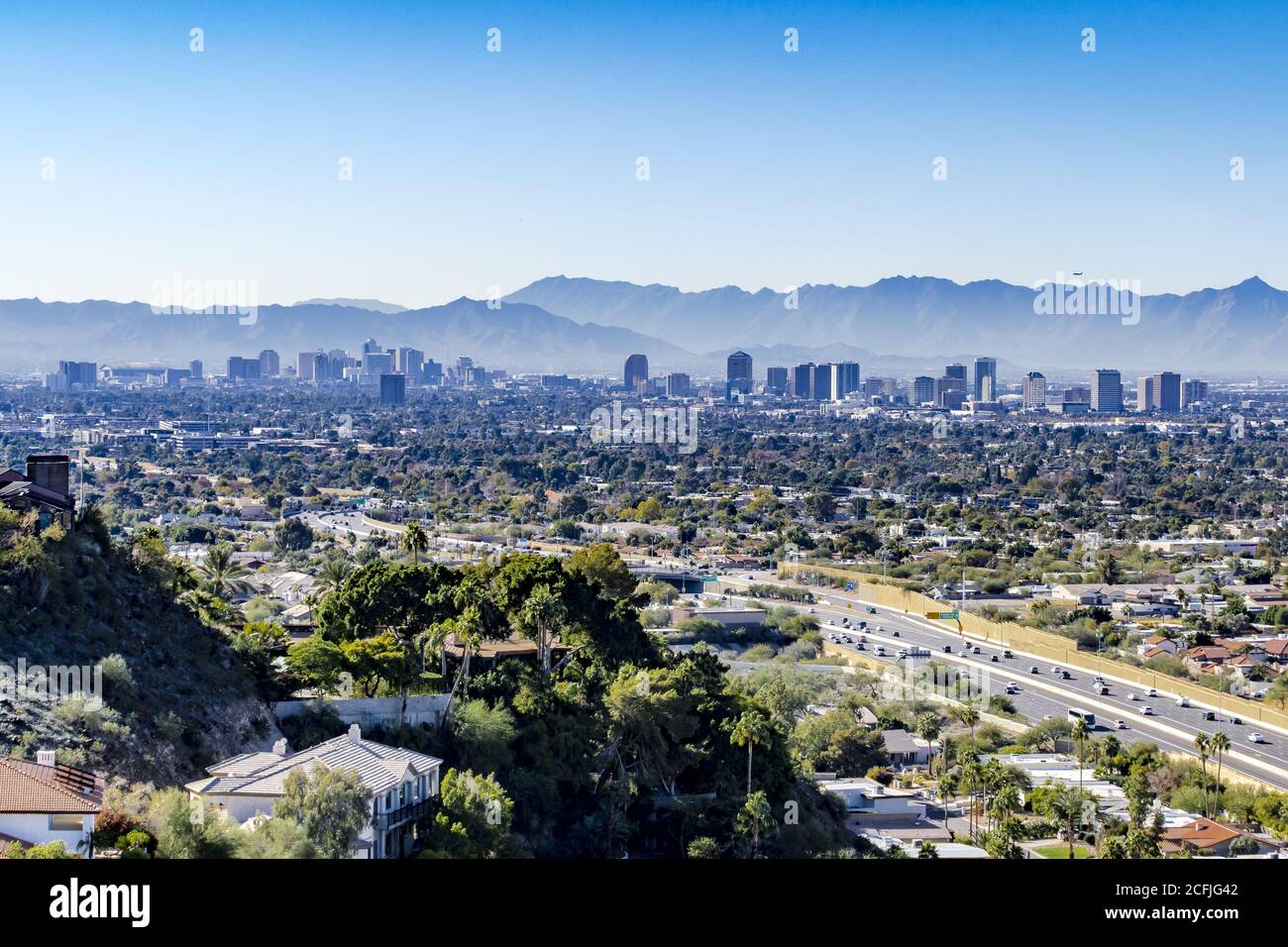 High angle shot of Phoenix, Arizona Stock Photo - Alamy