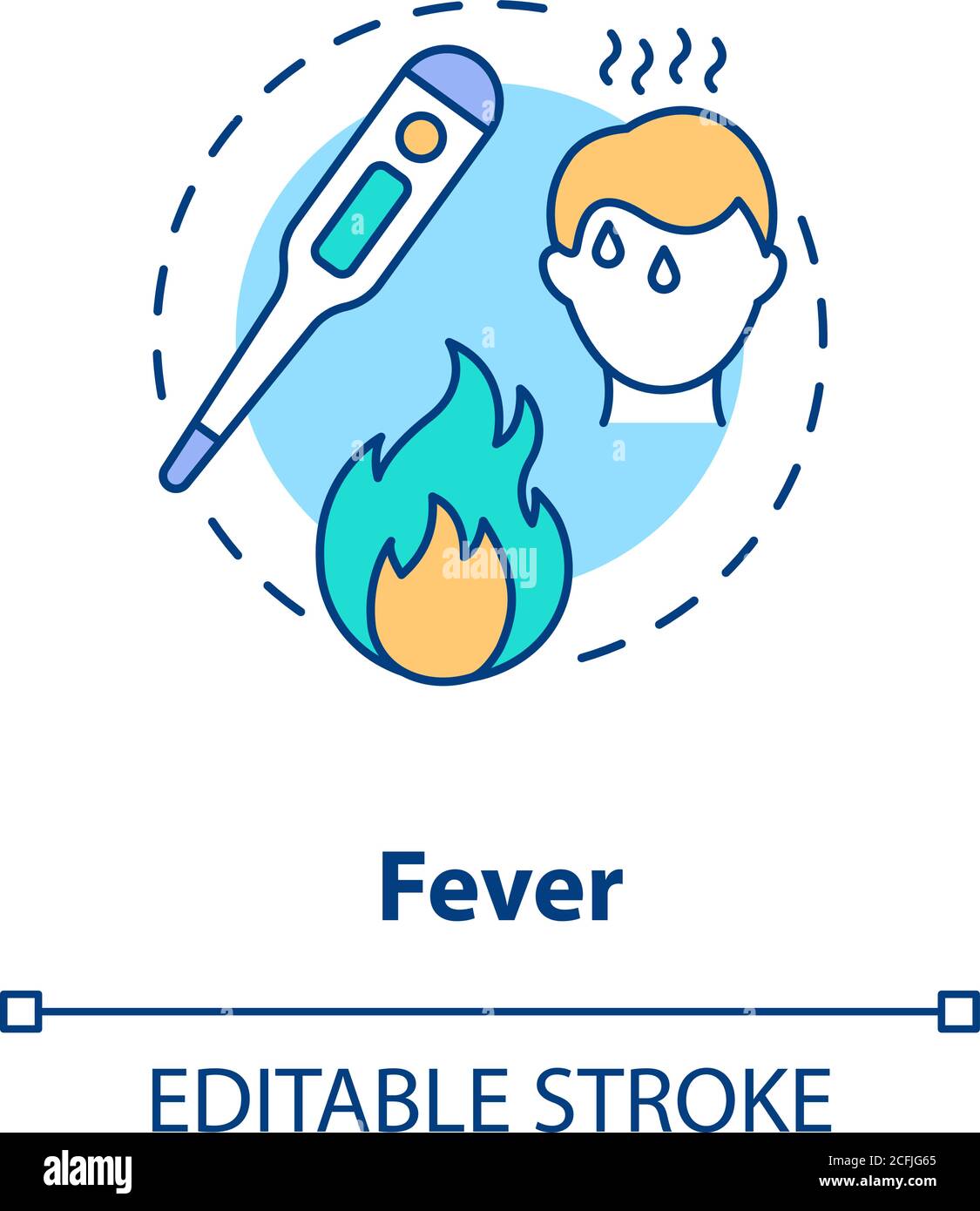 Fever concept icon Stock Vector Image & Art - Alamy