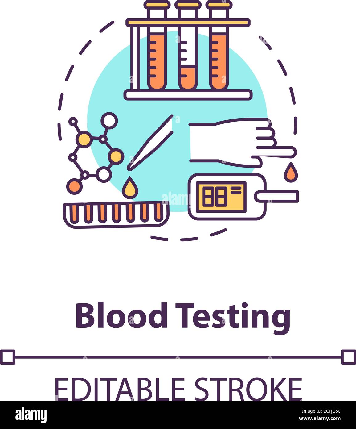 Blood testing concept icon Stock Vector Image & Art - Alamy