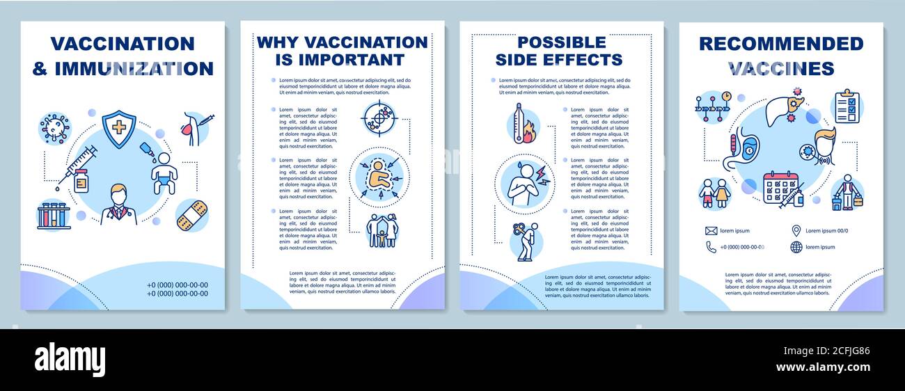 Vaccination and immunization brochure template Stock Vector Image & Art ...