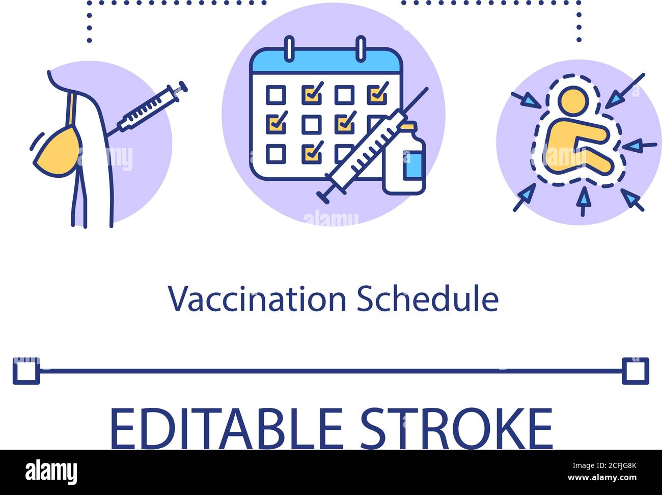 Vaccination schedule concept icon Stock Vector Image & Art - Alamy