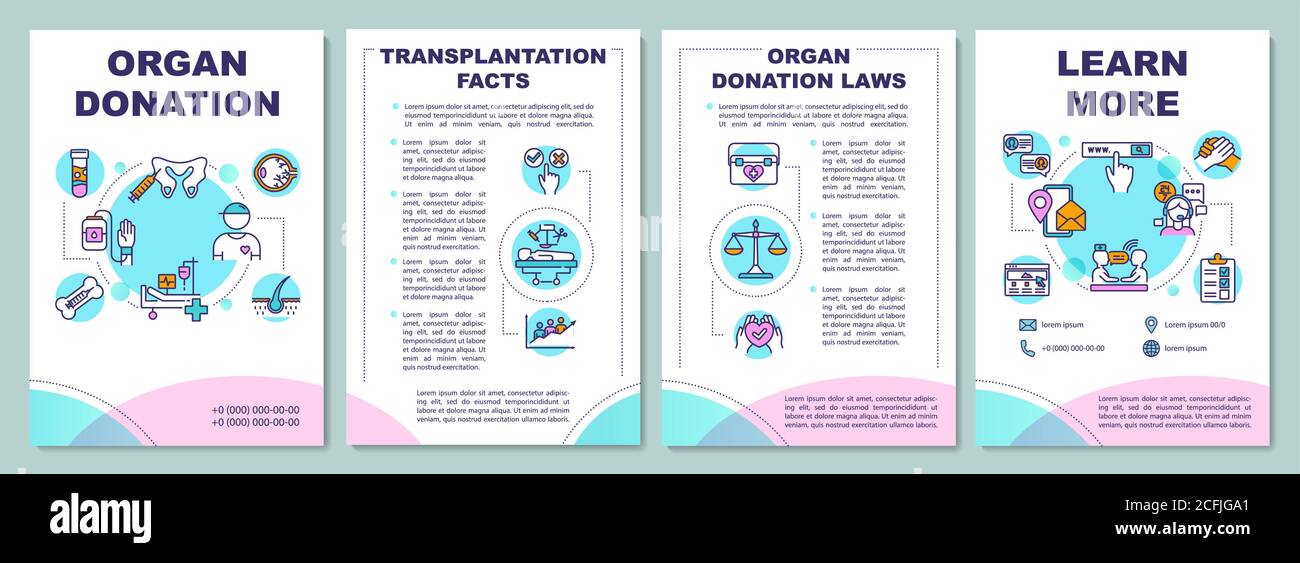 Organ donation brochure template Stock Vector Image & Art - Alamy