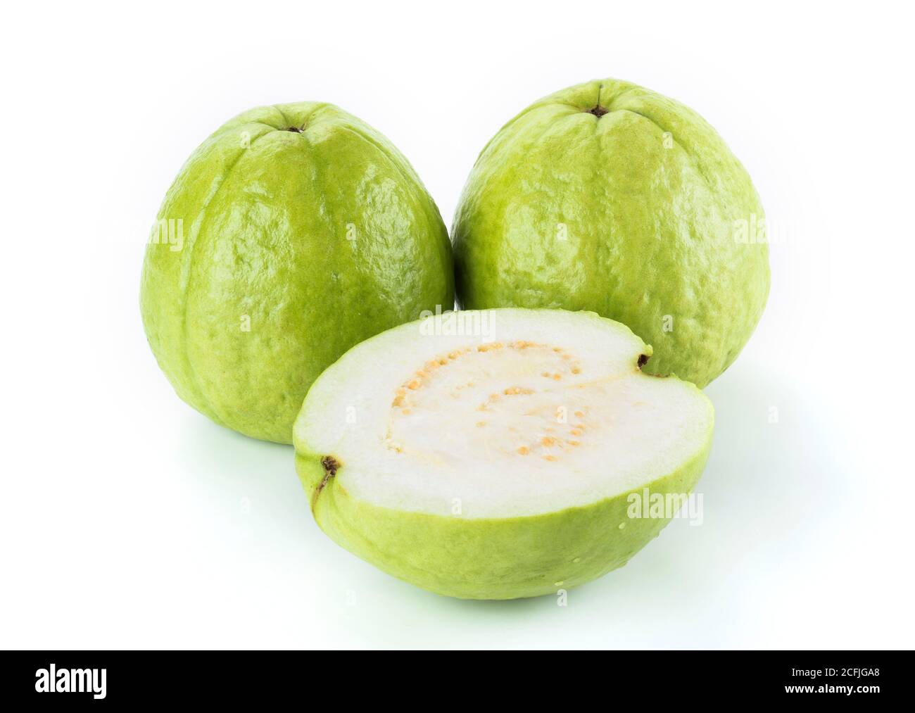 Sliced of Guava on white background Stock Photo - Alamy