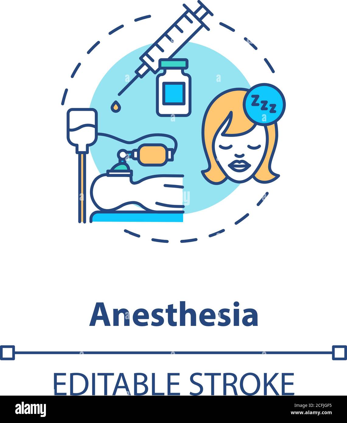 Anesthesia concept icon Stock Vector Image & Art - Alamy