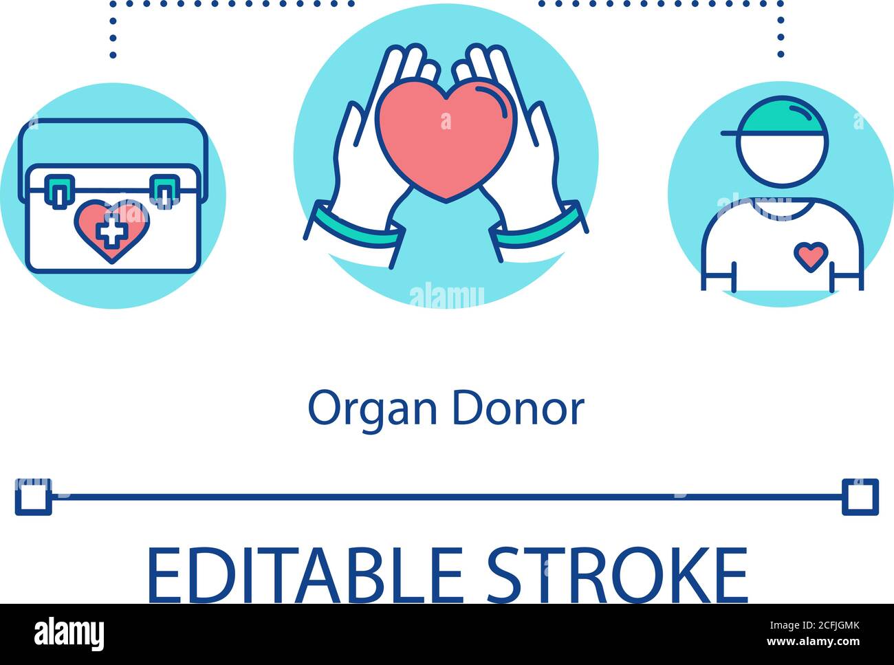 Organ donor concept icon Stock Vector Image & Art - Alamy