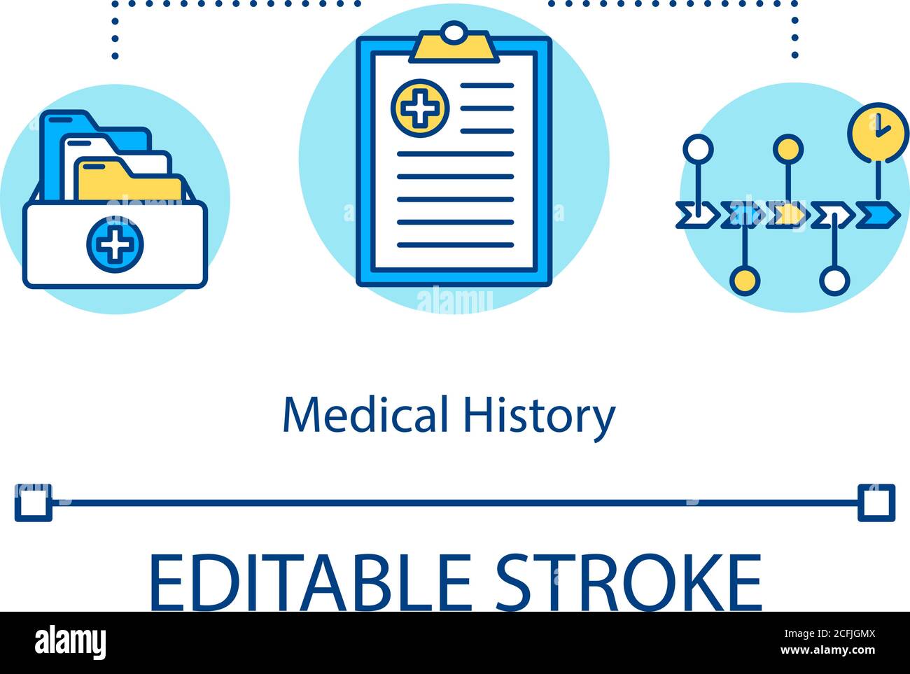 Medical history concept icon Stock Vector Image & Art - Alamy