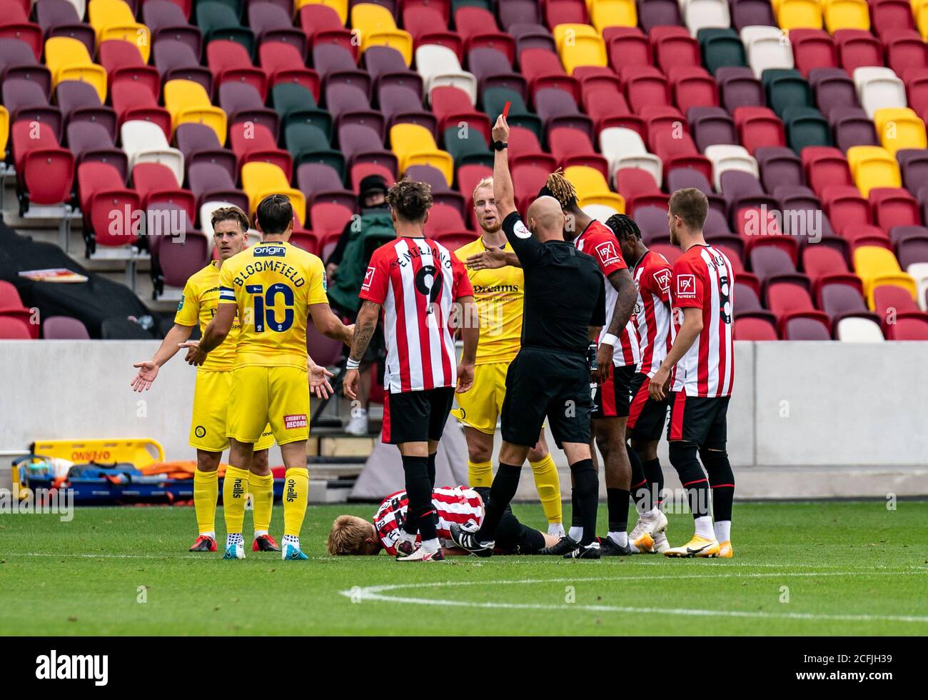 Player sent off hi-res stock photography and images - Alamy