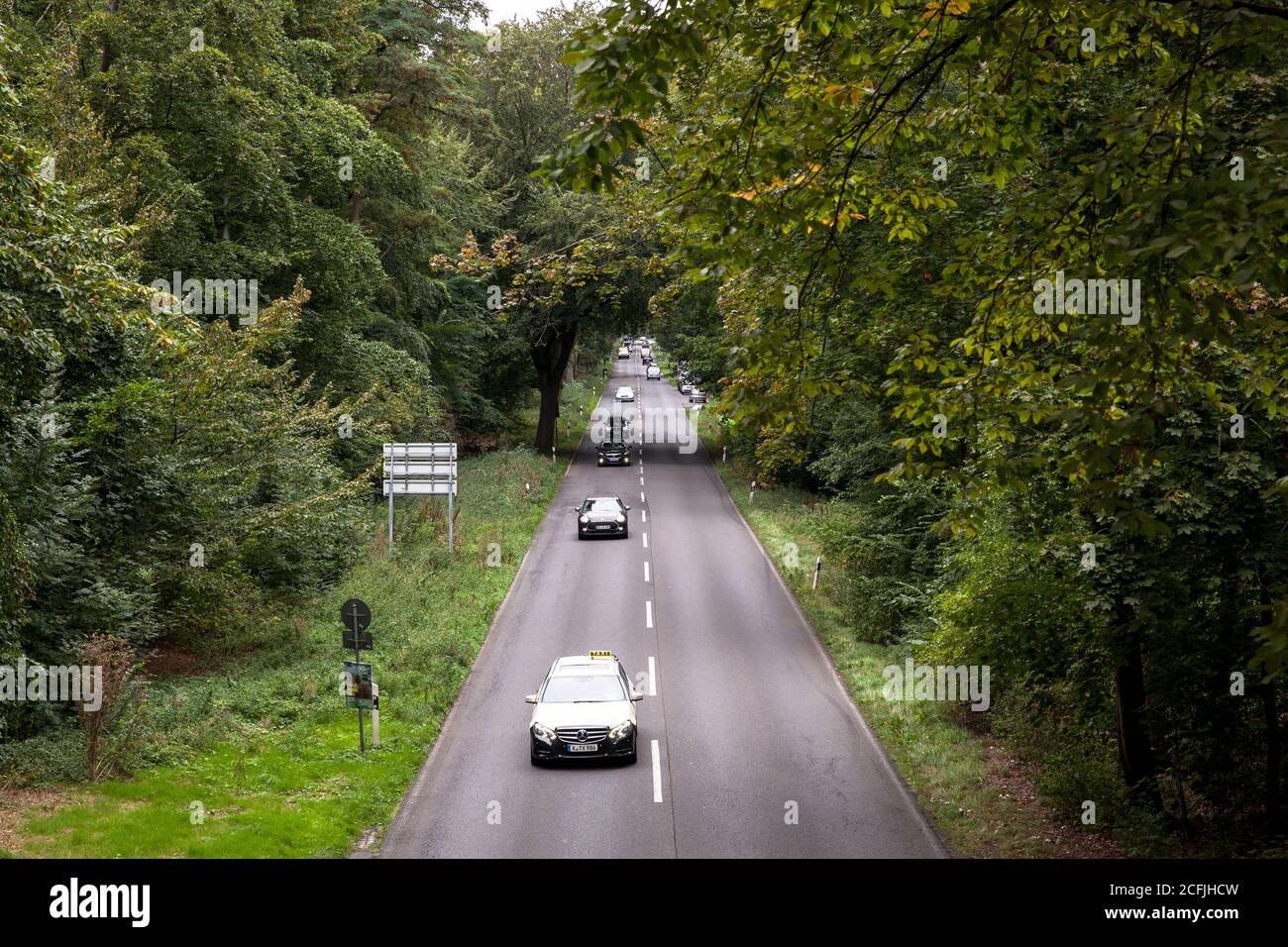 the Militaerringstreet through the city forest in the district ...